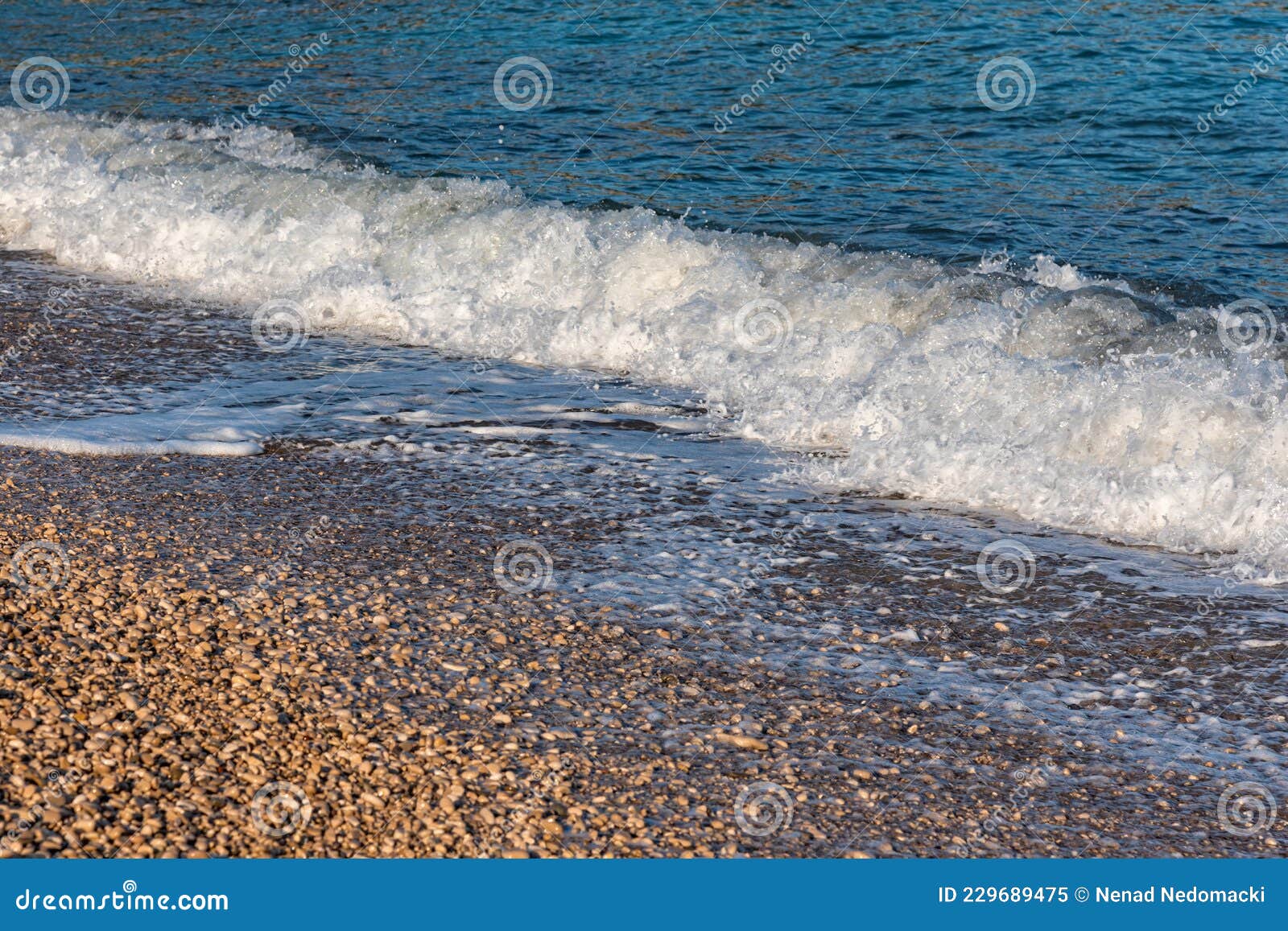 Sea waves on Adriatic sea stock image. Image of balkans - 229689475