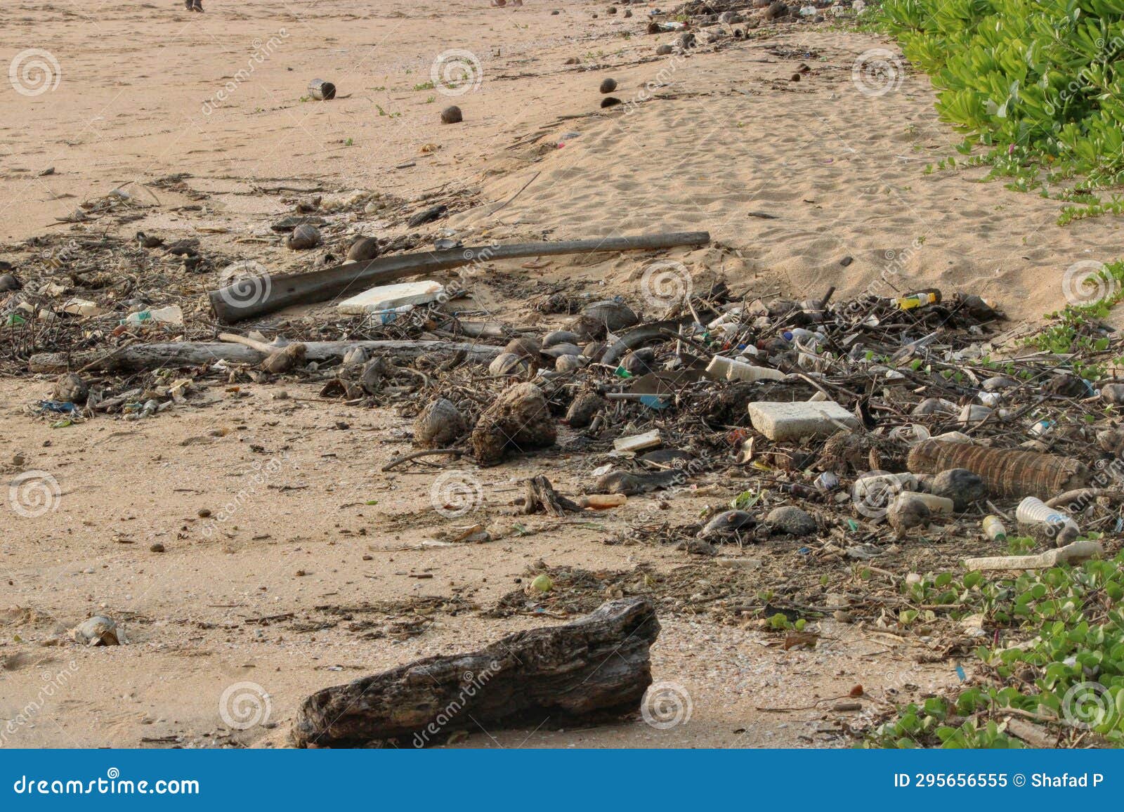 Sea Waves through Back Plastic Waste, Garbage Waste Seaside, Beach Side ...