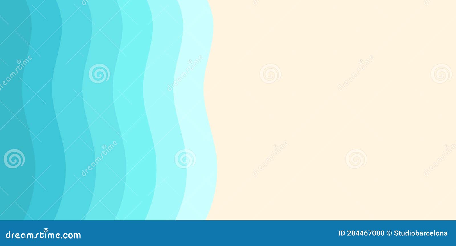 Sea Waves and Beach Background Banner Stock Vector - Illustration of ...