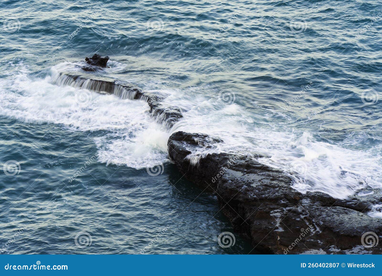 Sea Waves Beat Against the Rocks Stock Image - Image of coast, blue ...