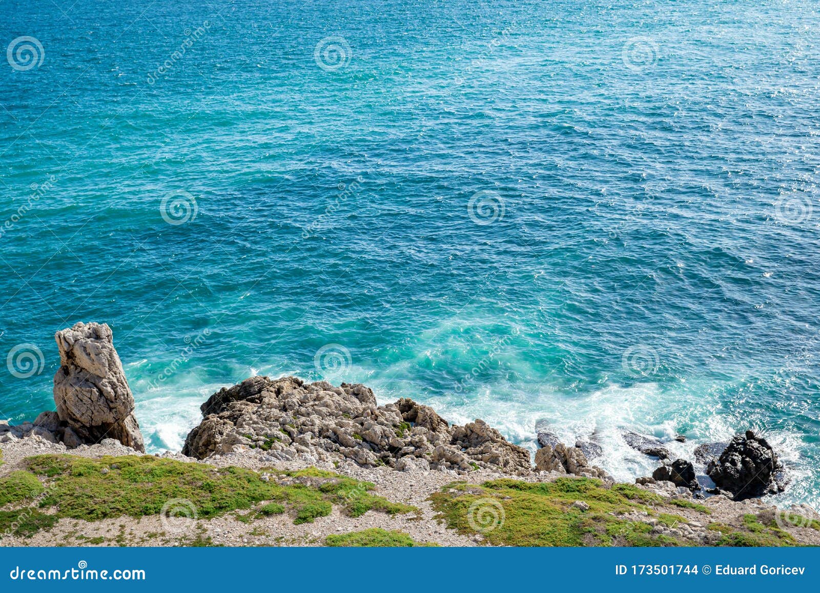 Sea Waves Break by a Reef on the Coast Stock Photo - Image of panoramic ...