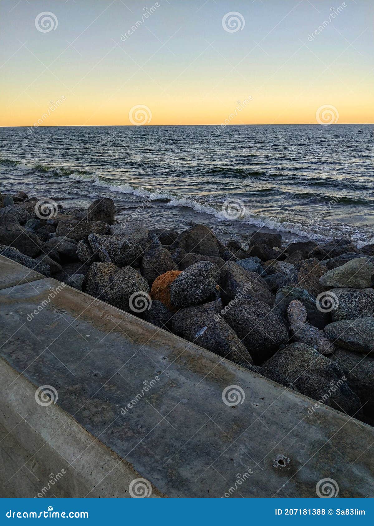 Sea Waves Breakers in As Seeb , Oman Stock Photo - Image of wave, waves ...