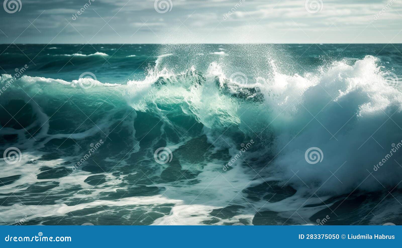 Sea Waves Breaking on the Shore. Seascape. Natural Background Stock ...