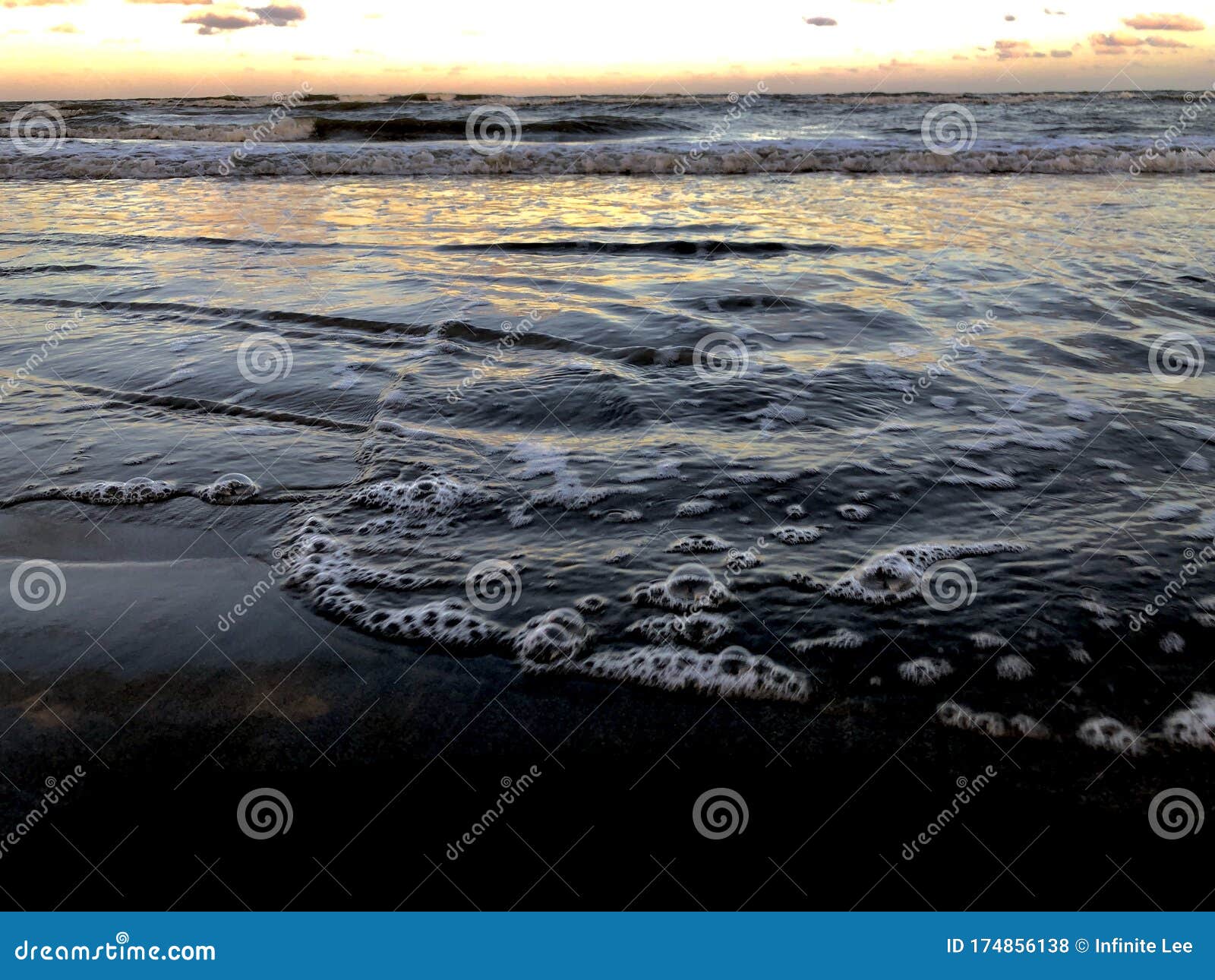 Sea Waves Bubble on the Beach Nature Picture Stock Photo - Image of ...