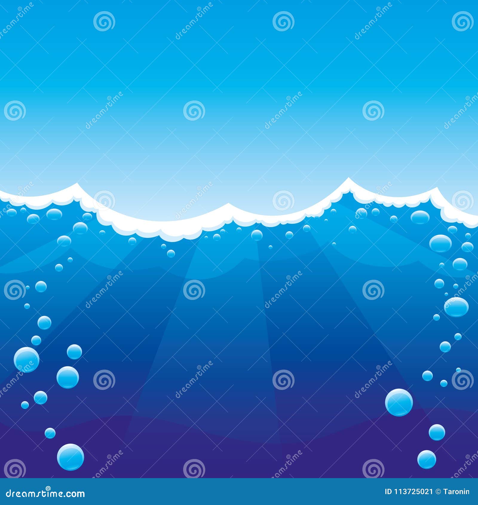 Sea waves with bubbles. stock vector. Illustration of design - 113725021