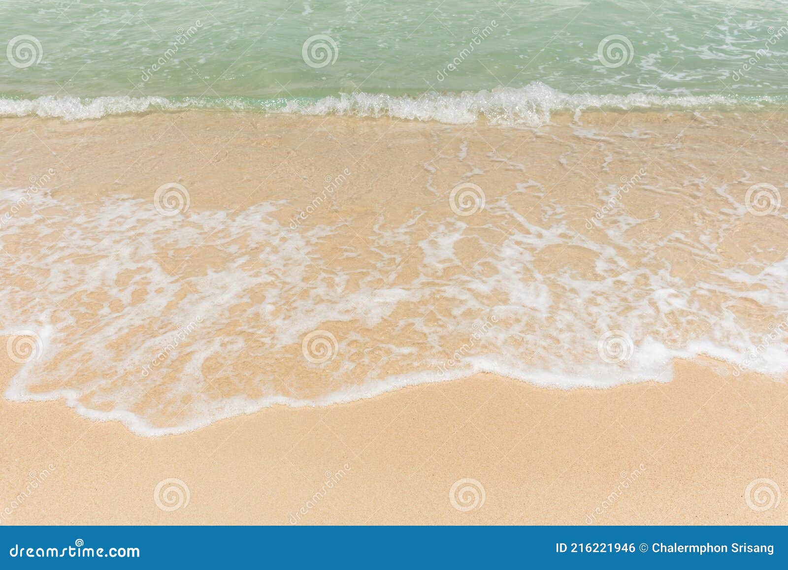 Sea Waves Bubbles on the Sandy BeachSea Waves Bubbles on the Sandy ...