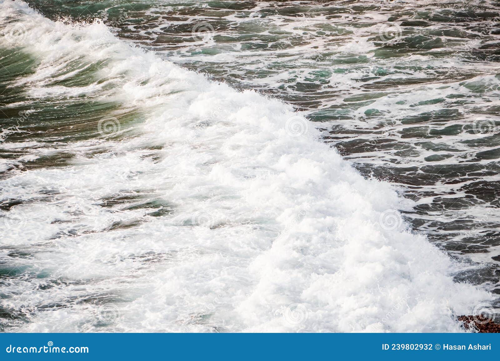 Sea Waves Crashing on the Reef Seen from Above Stock Photo - Image of ...