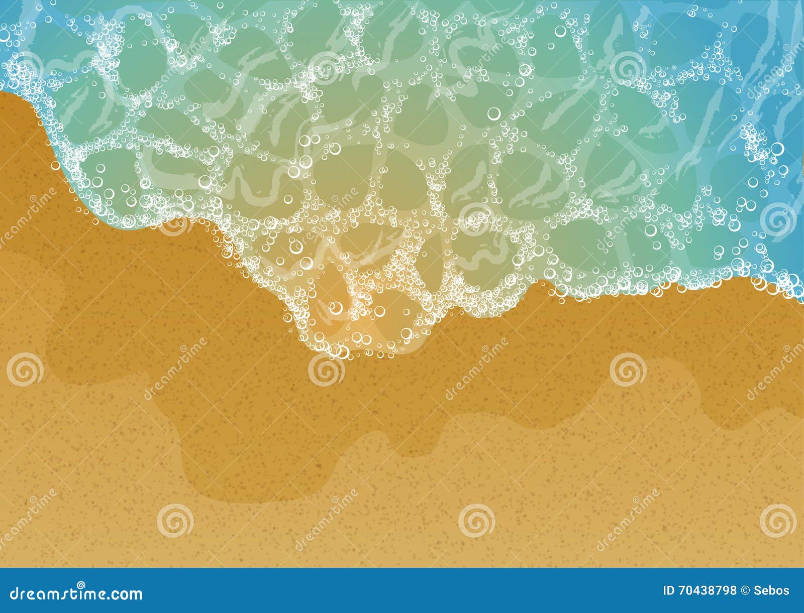 Sea Waves Foam on the Summer Sandy Beach. Tropical Ocean Coast Stock ...