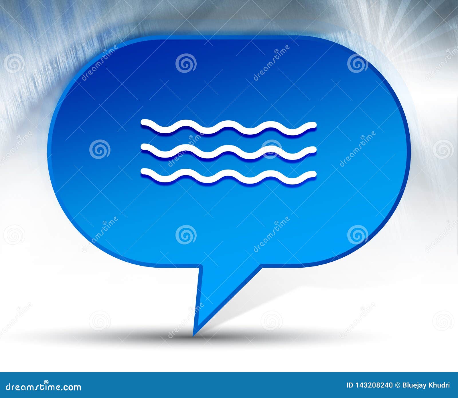 Sea Waves Icon Blue Bubble Background Stock Illustration - Illustration ...