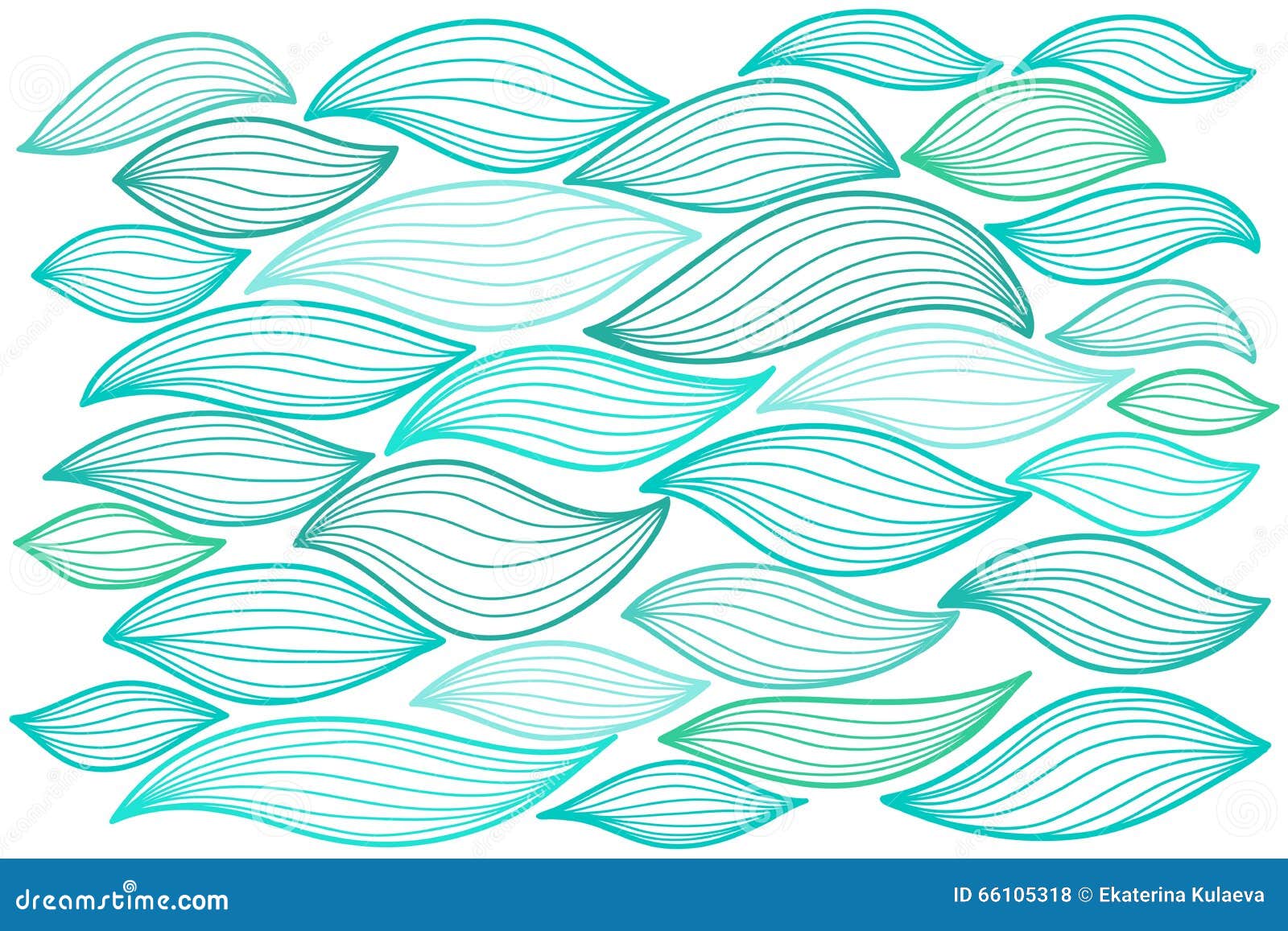 Sea Waves Illustration. Elements for Design Stock Vector - Illustration ...