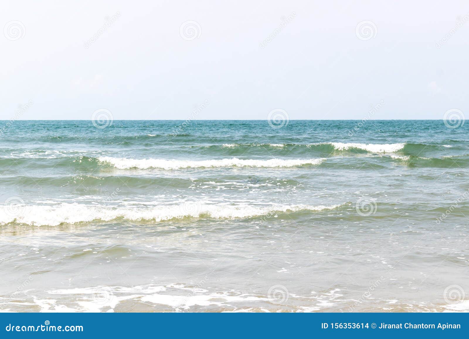 Sea with Waves that are Moving Toward the Shore Stock Photo - Image of ...
