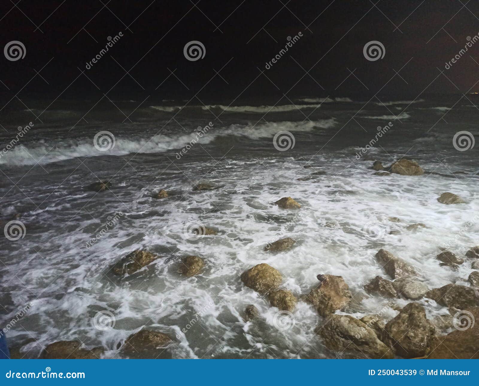 Sea waves night shot stock image. Image of water, shot - 250043539