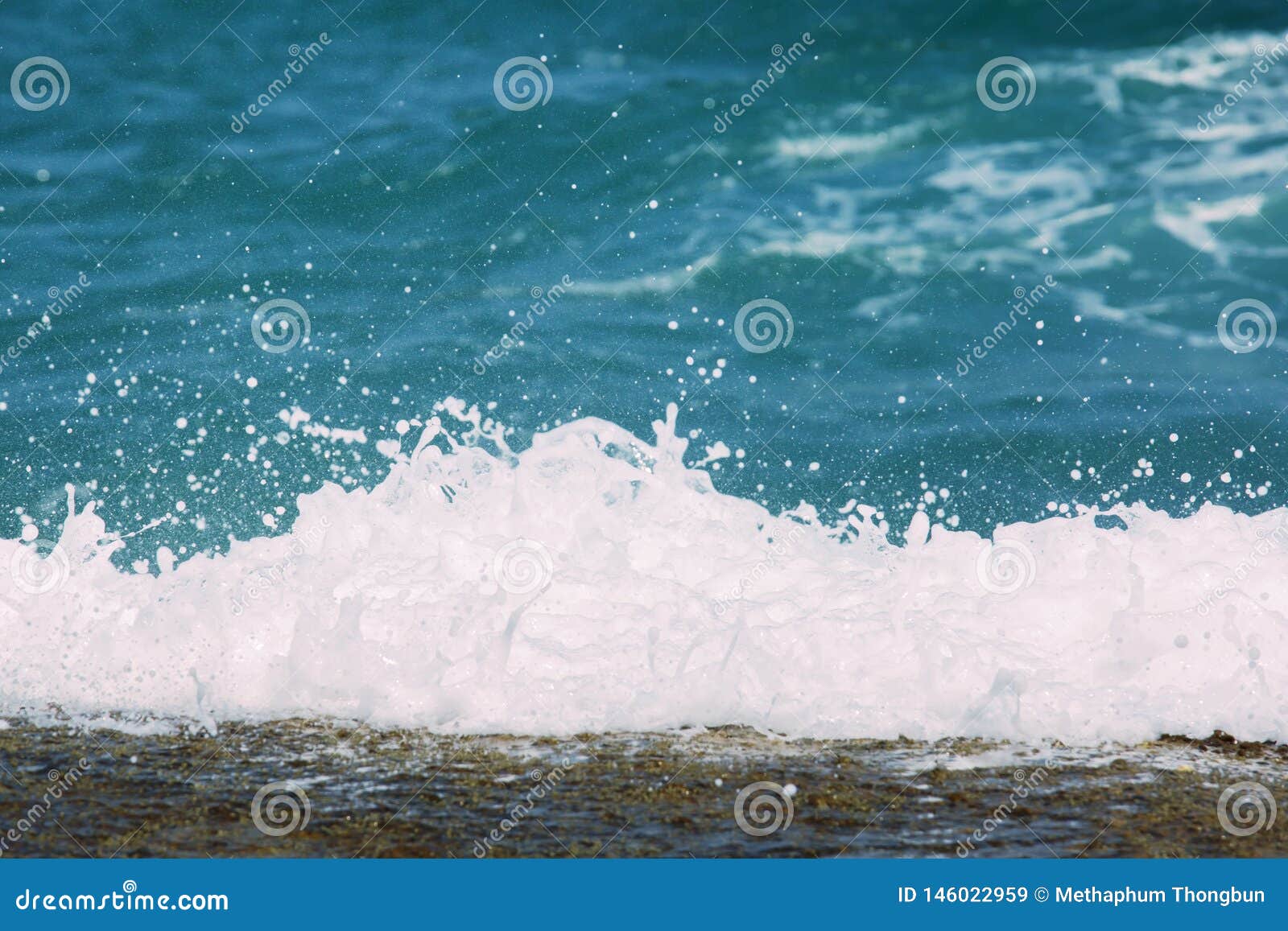 Sea Waves in Ocean Wave Splashing Stock Image - Image of action, aqua ...