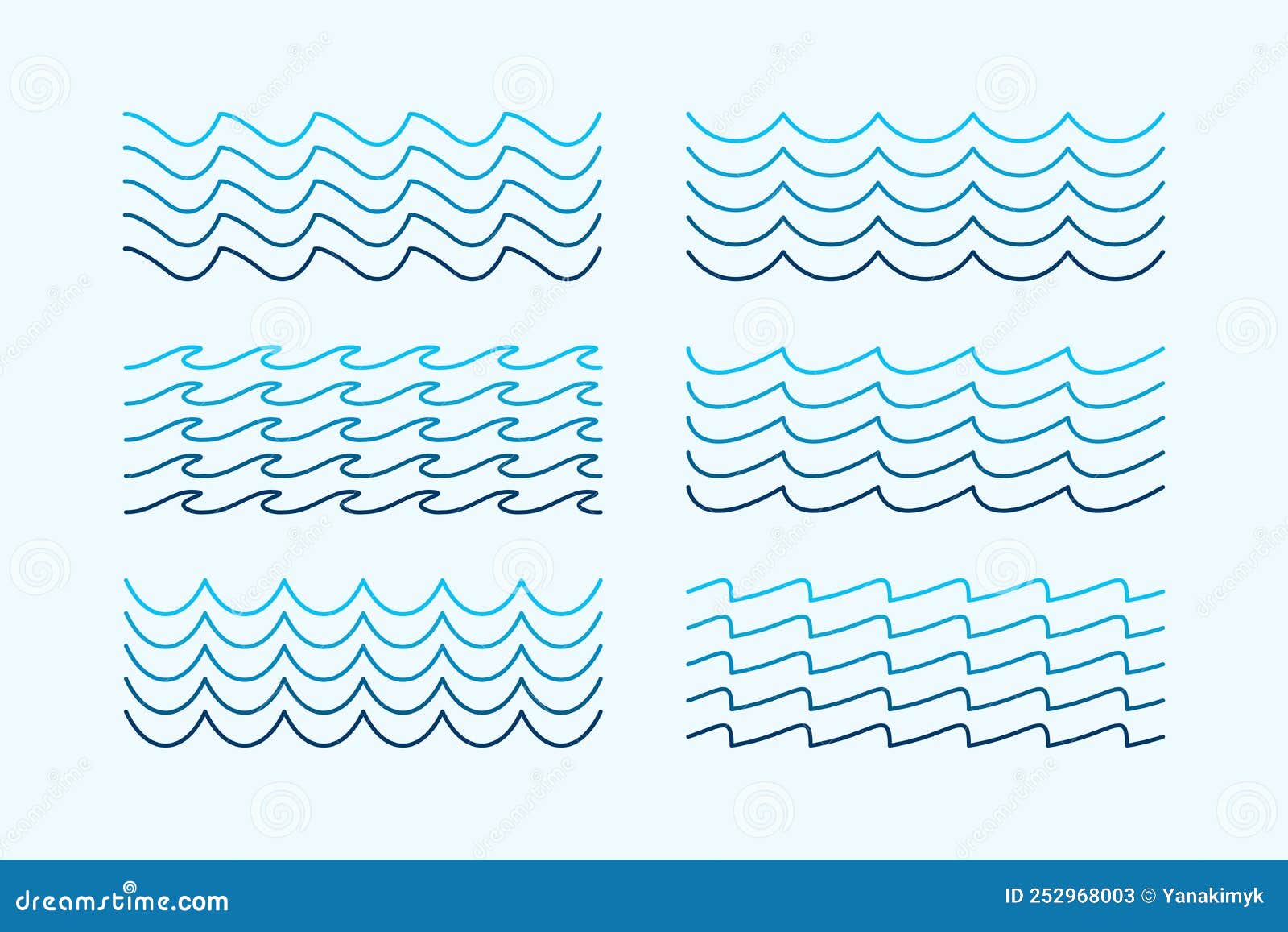 Sea Waves Patterns Ocean Set Line Style Stock Vector - Illustration of ... Sea Waves Patterns Ocean Set Line Style Stock Vector - Illustration of ...