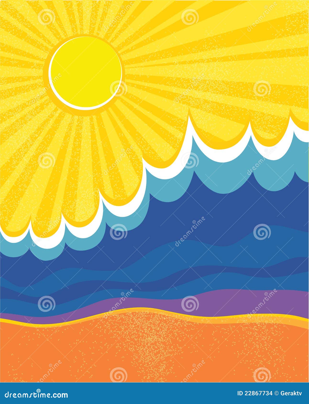 Sea waves poster stock vector. Illustration of curve - 22867734