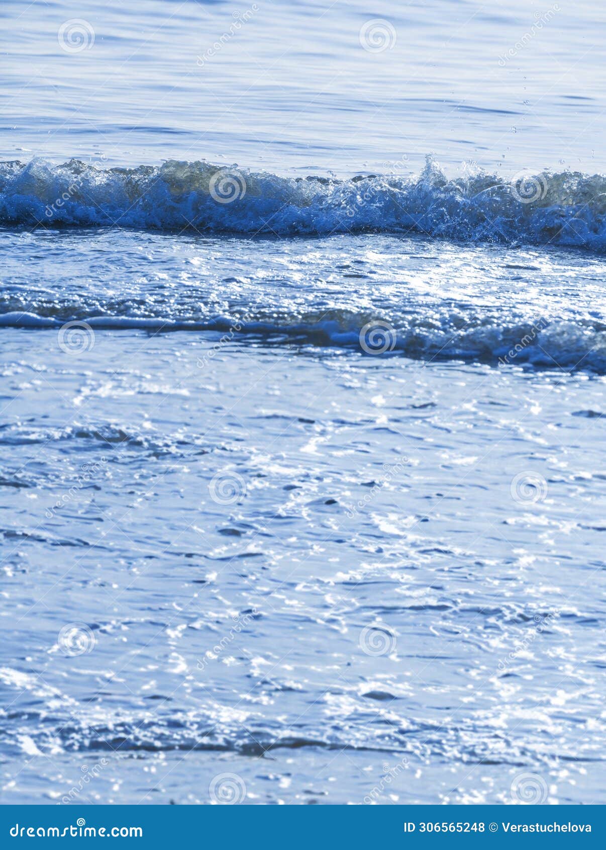 Blue Sea Waves with Reflection Stock Photo - Image of sunrise, evening ...