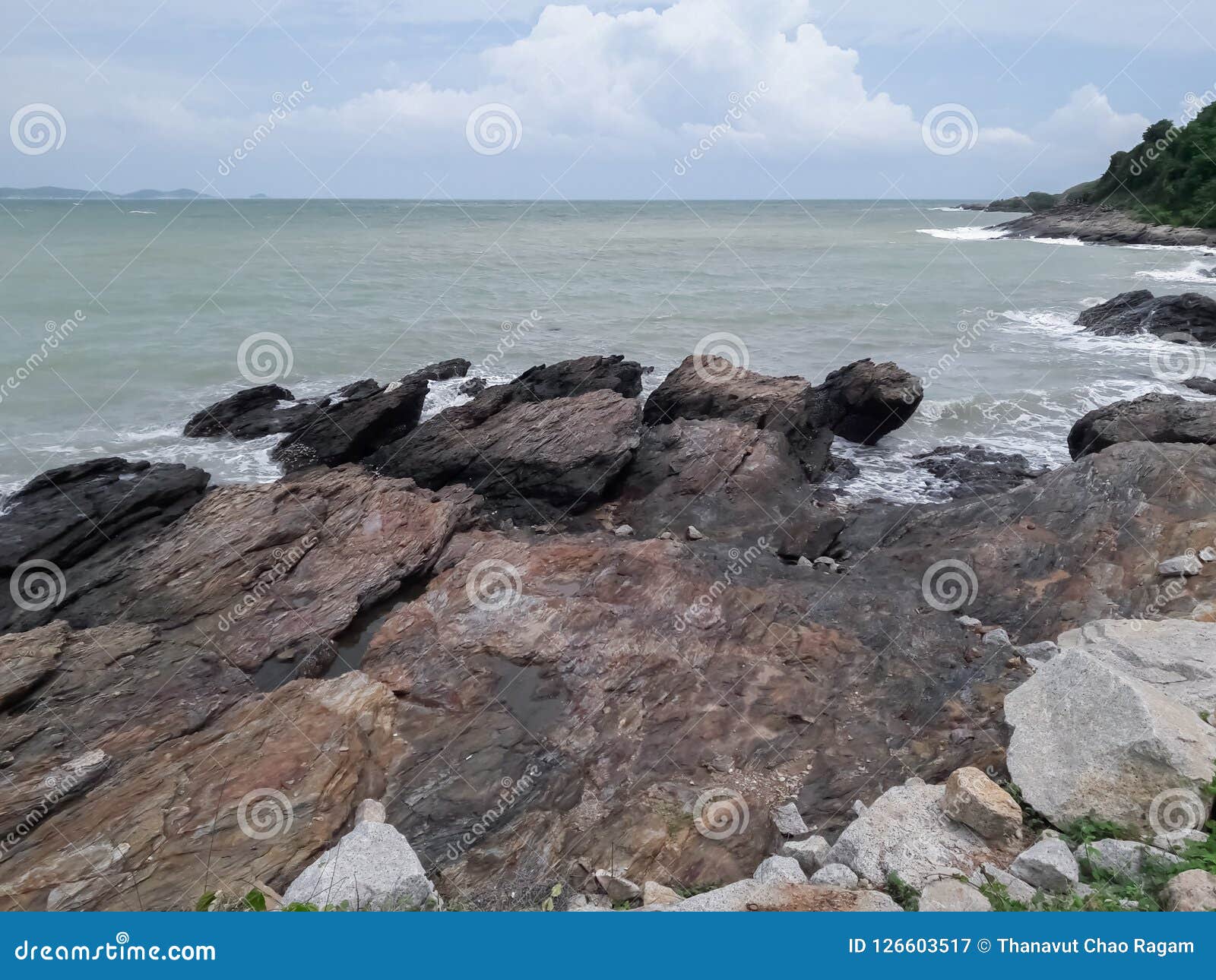 Sea waves and rocks. stock image. Image of coastal, background - 126603517