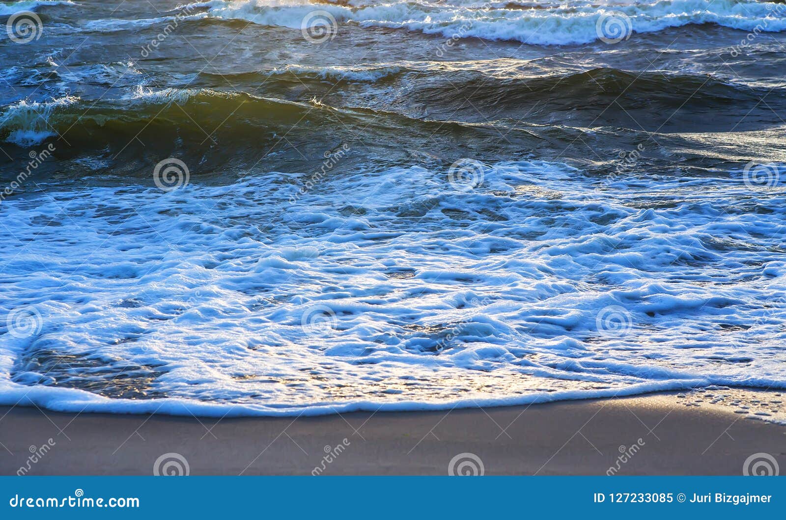 Sea Waves Roll on To Shore. Stock Image - Image of roll, waterscape ...