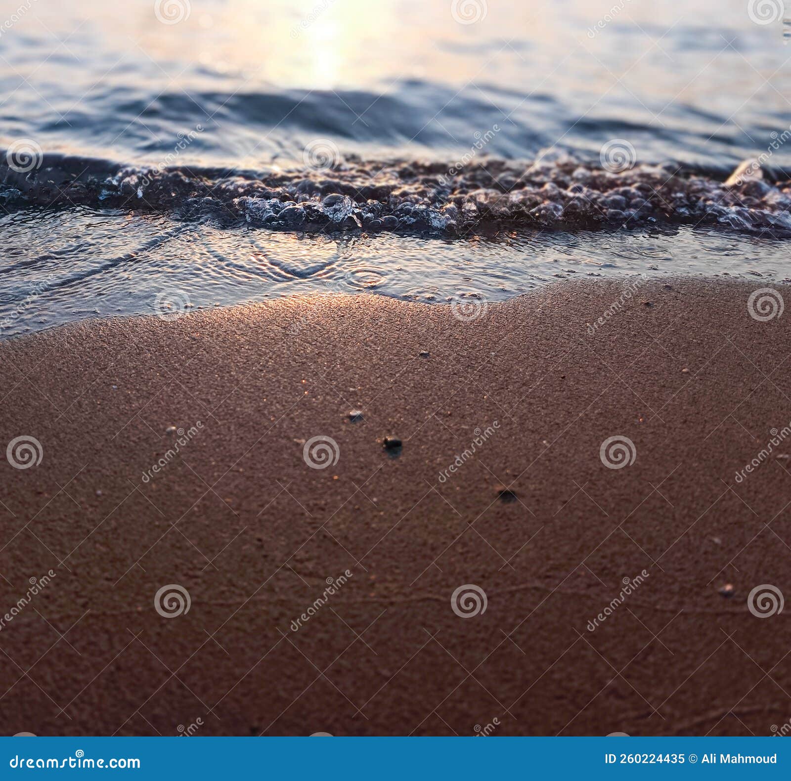 Sea waves and sand beach stock image. Image of coastline - 260224435
