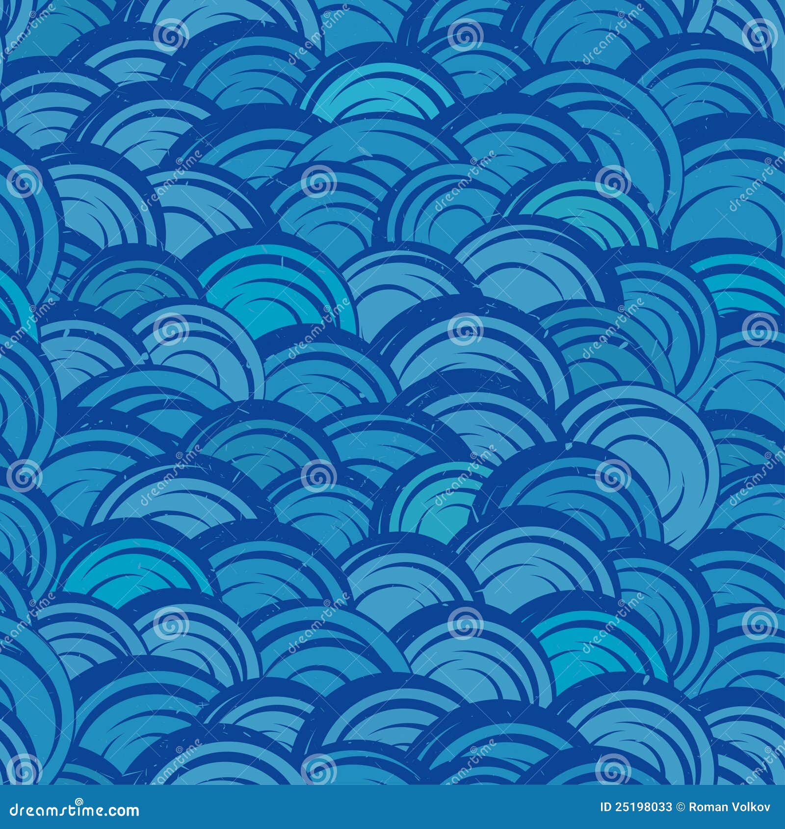 Sea Waves Seamless stock vector. Illustration of decoration - 25198033