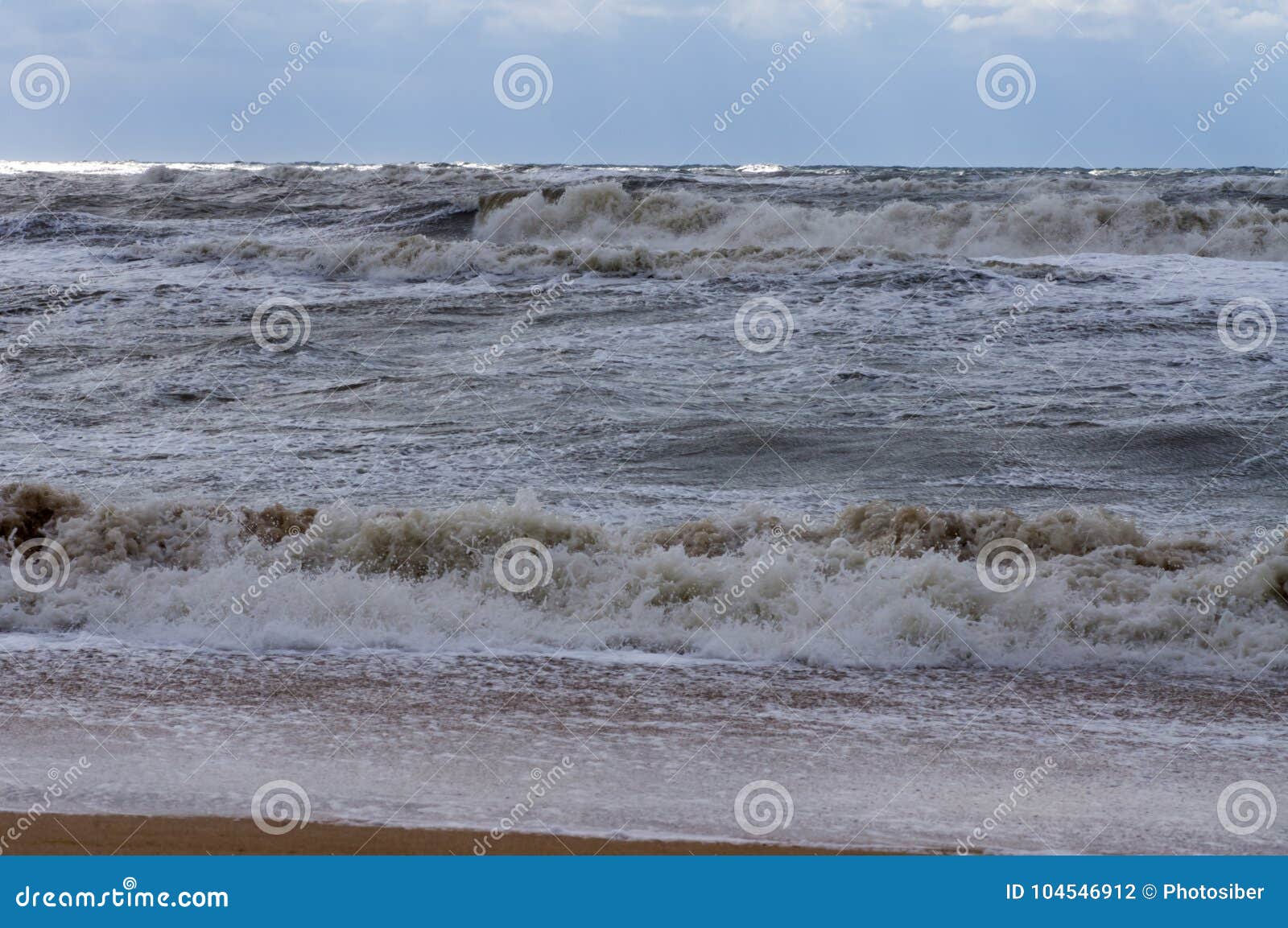 Sea waves in the shadow stock photo. Image of wave, water - 104546912