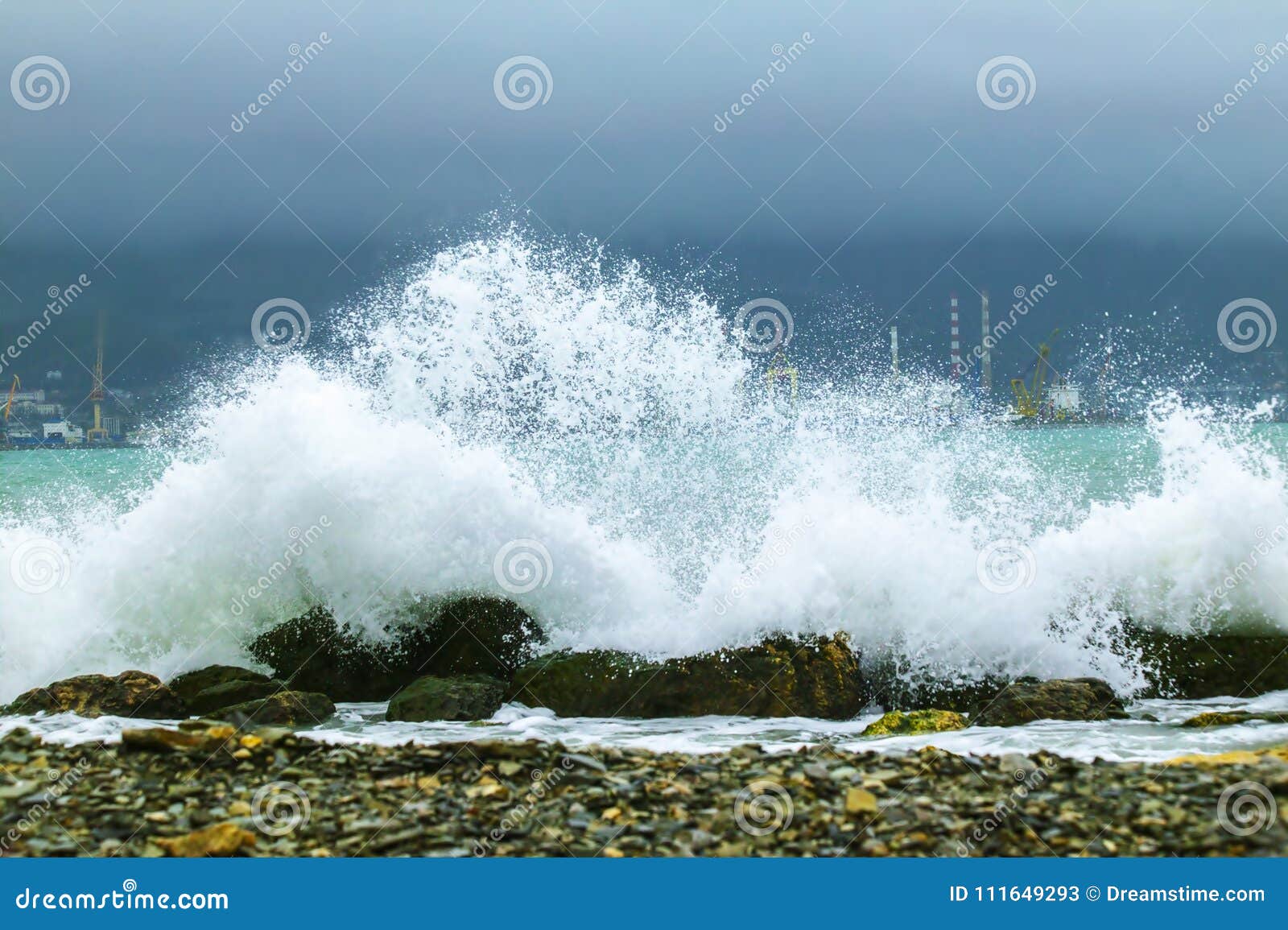 Sea waves splash stock image. Image of nature, steel - 111649293