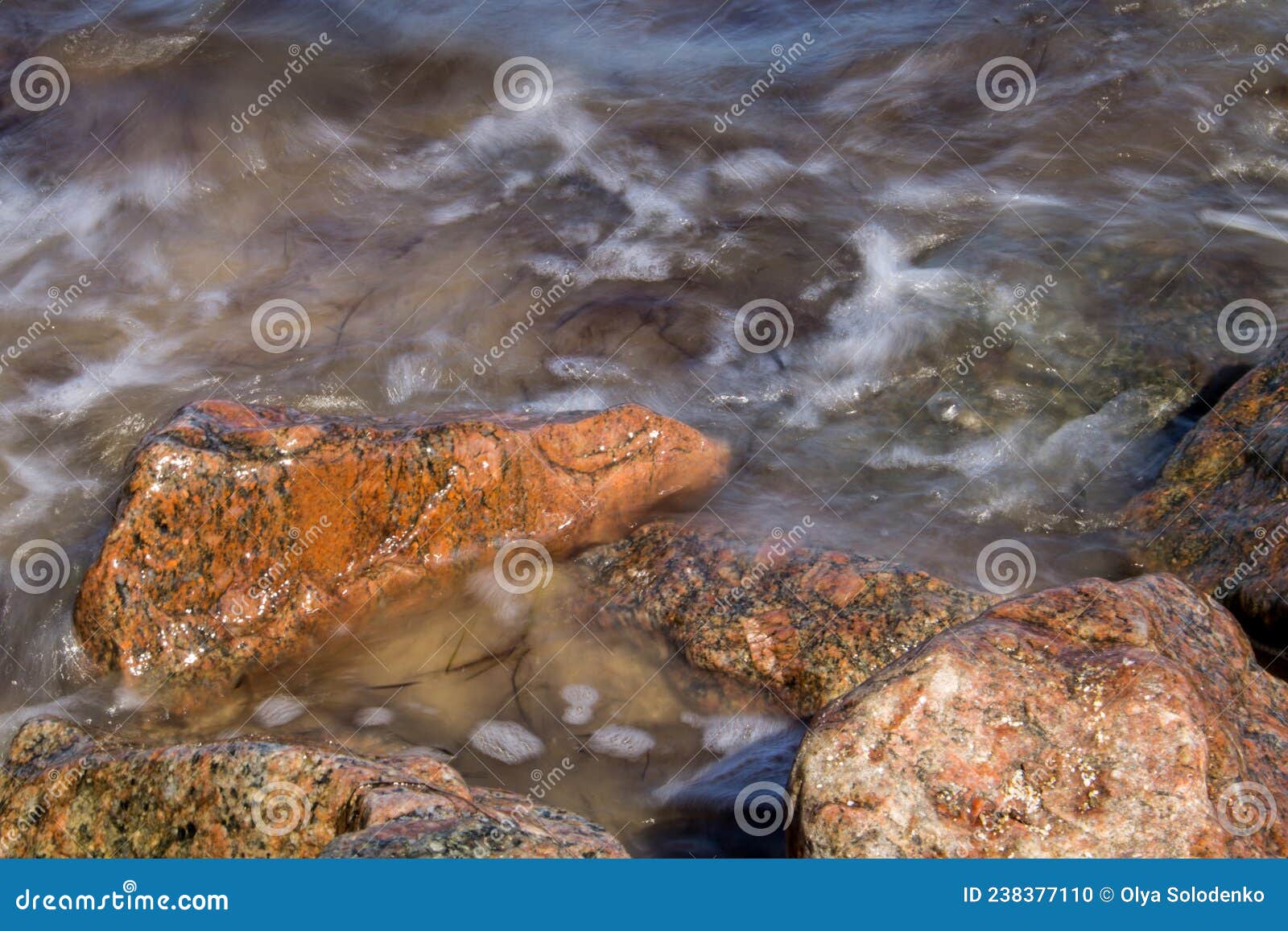 Sea Waves Splashing Over Rocks Stock Photo - Image of scenic, clear ...