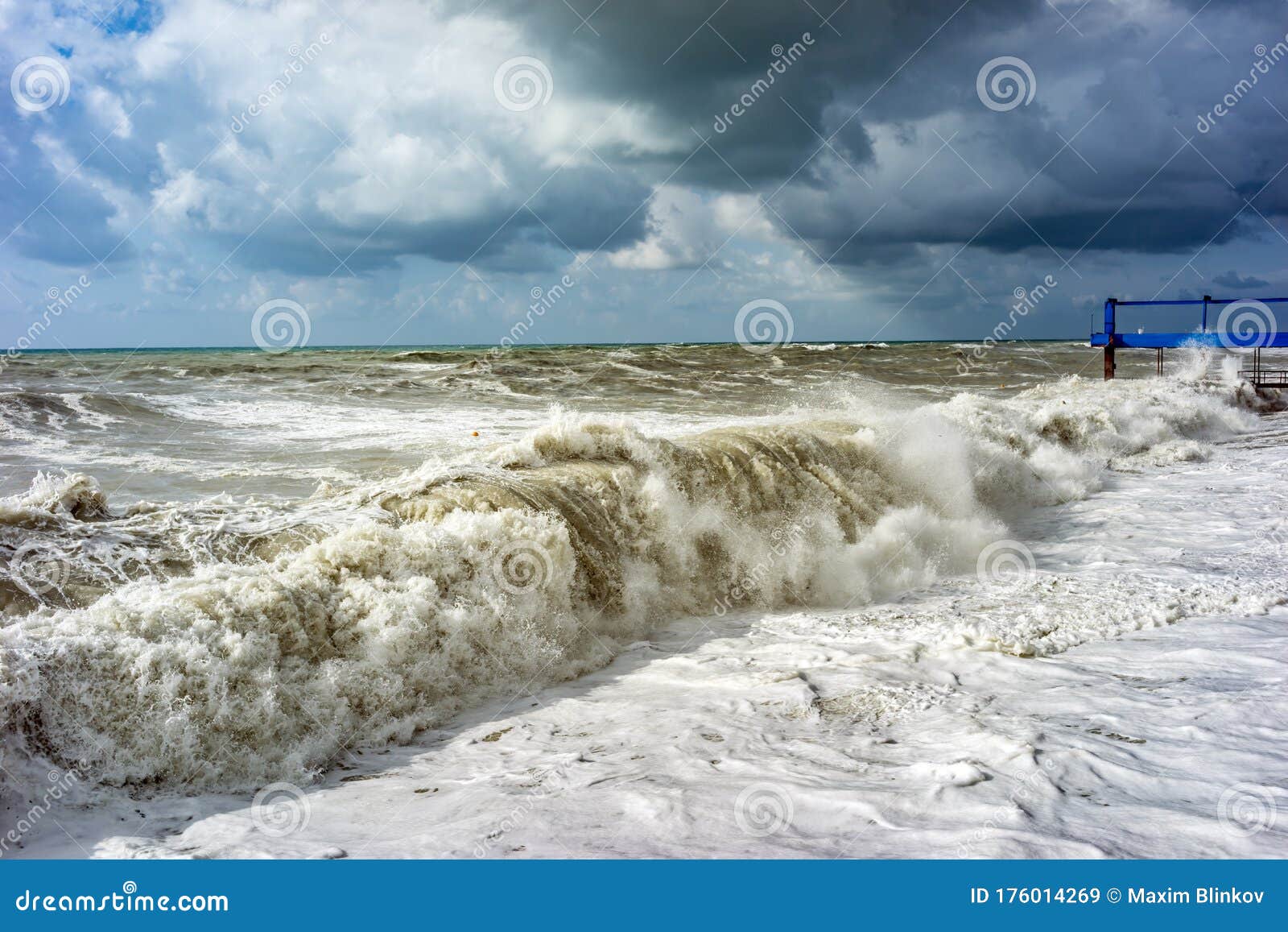Sea waves during the storm stock image. Image of quot - 176014269