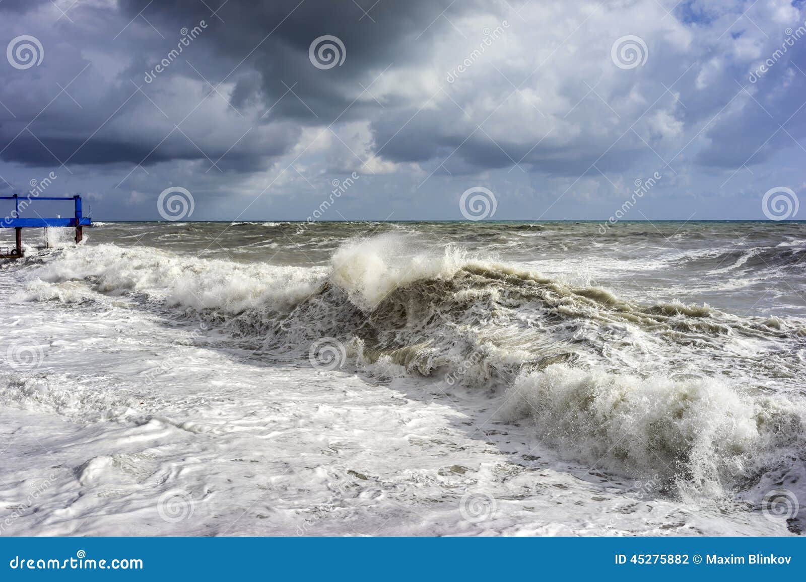Sea waves during the storm stock photo. Image of seascape - 45275882