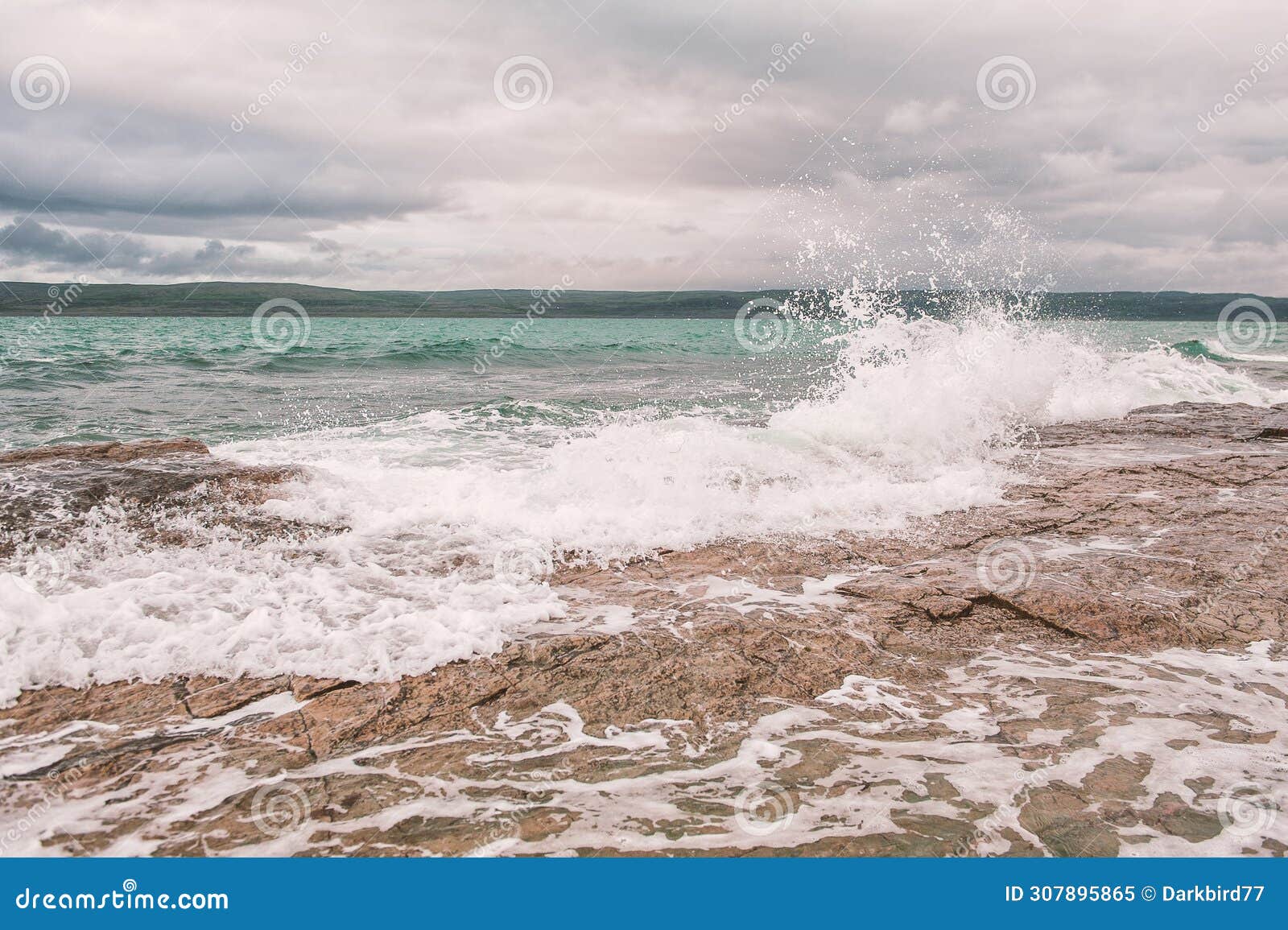 Sea Waves in Storm and Dramatic Clouds Stock Image - Image of power ...