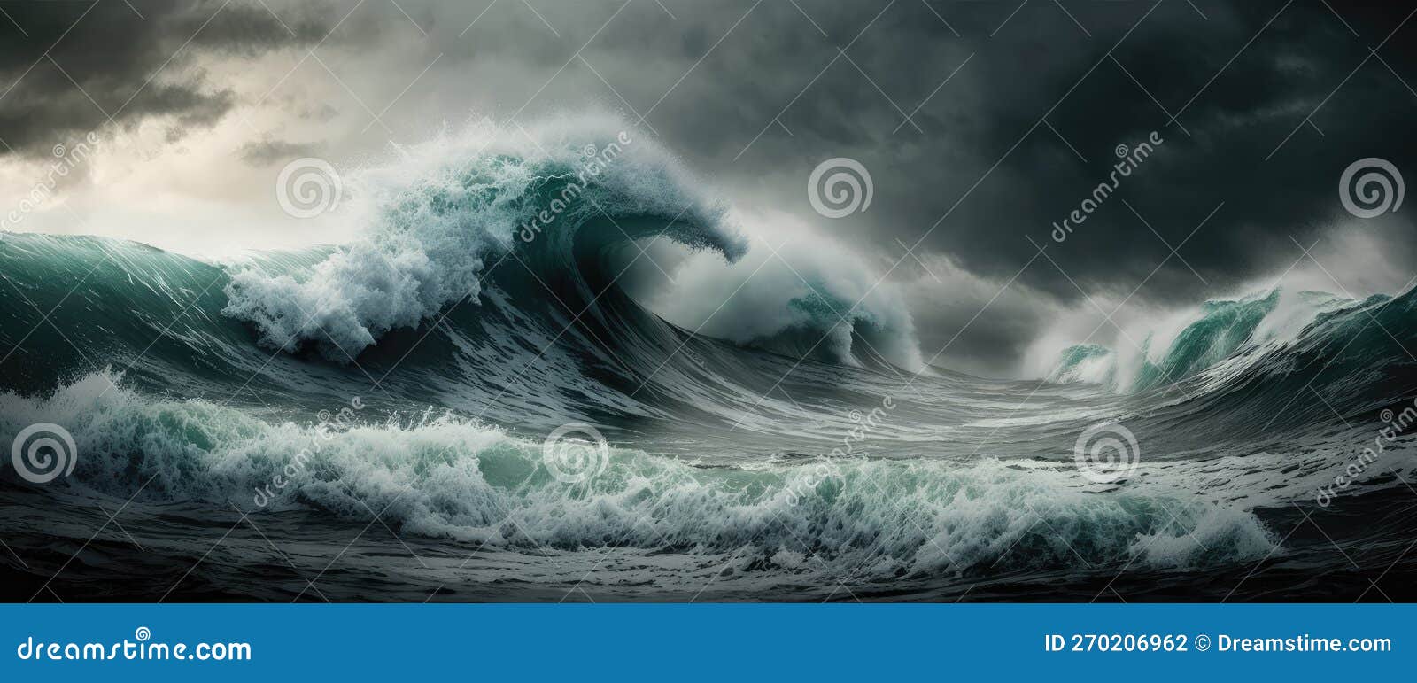 Sea Waves in a Storm stock illustration. Illustration of storm - 270206962