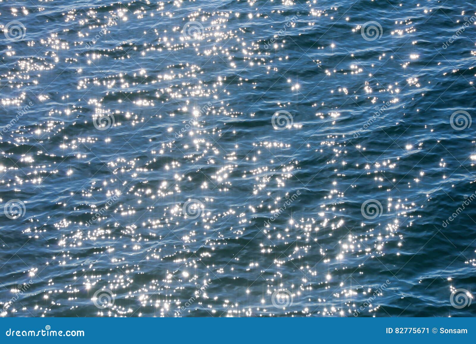 Sea Waves Sunlight Reflection In Water Star Reflections On Sea Stock