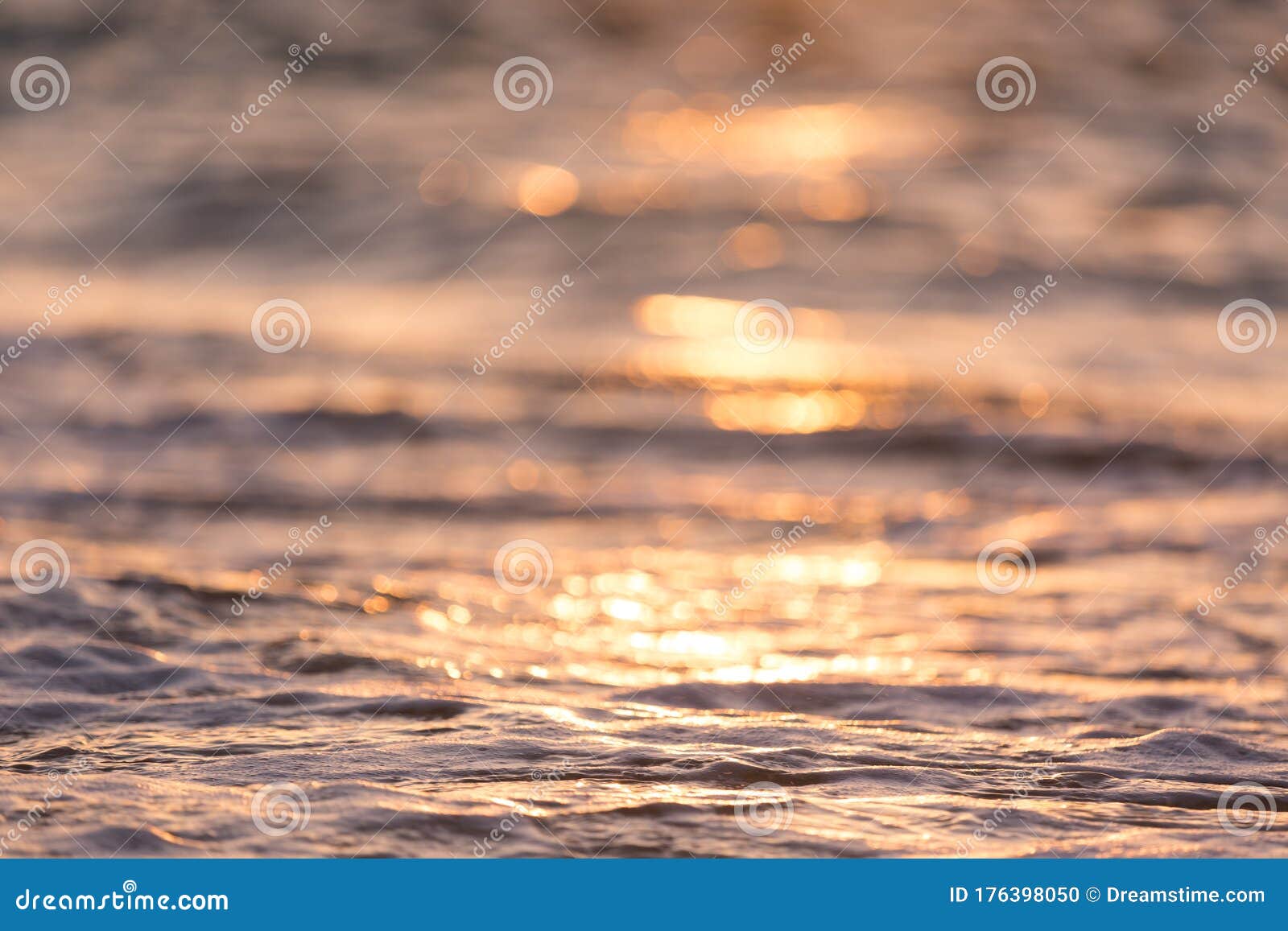 Sea Waves Warm Red Sunset Beach of the Ocean Stock Photo - Image of ...