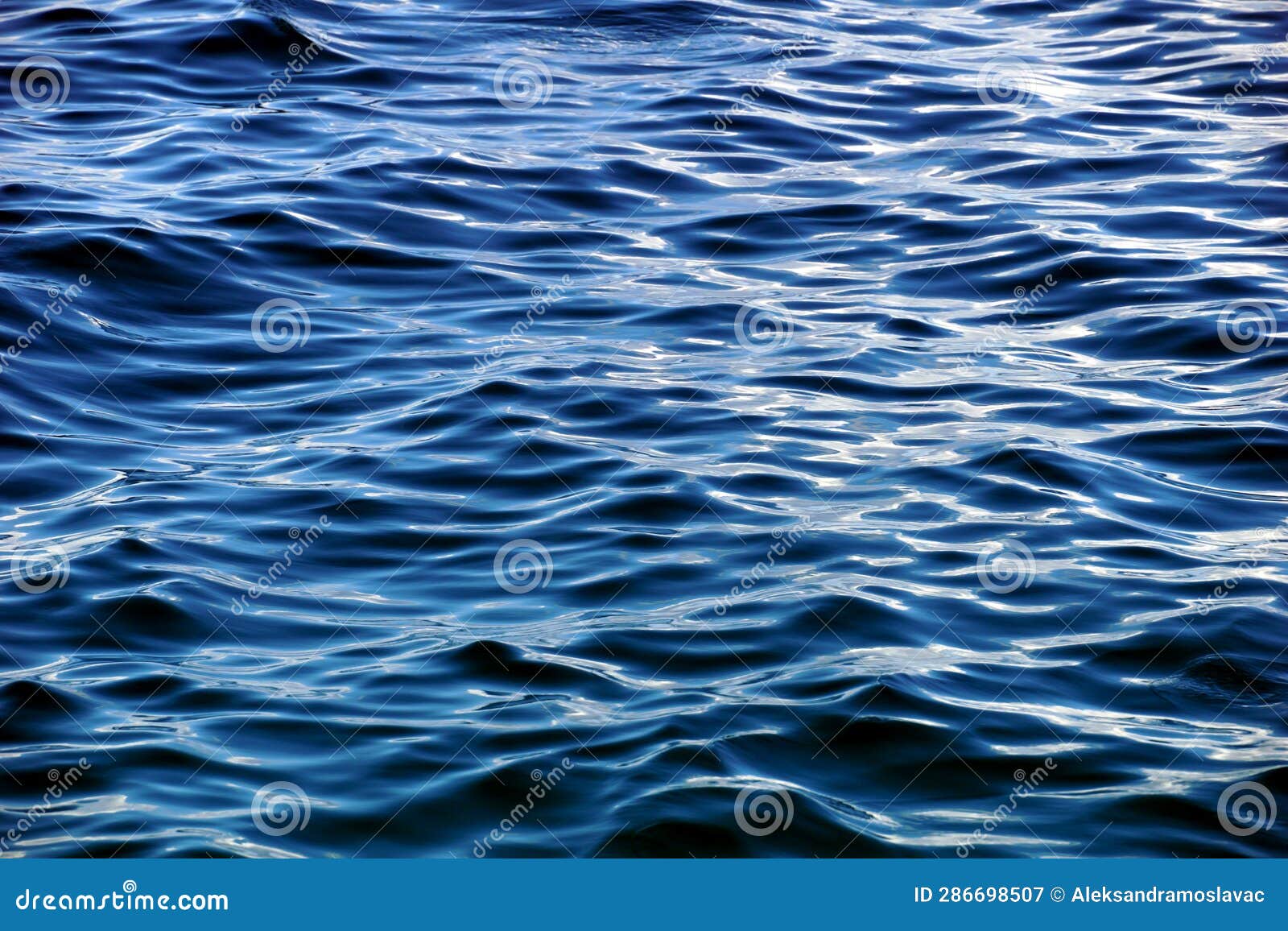 Sea with Wavy and Choppy Surface in Gradient Blue Color Stock Image ...