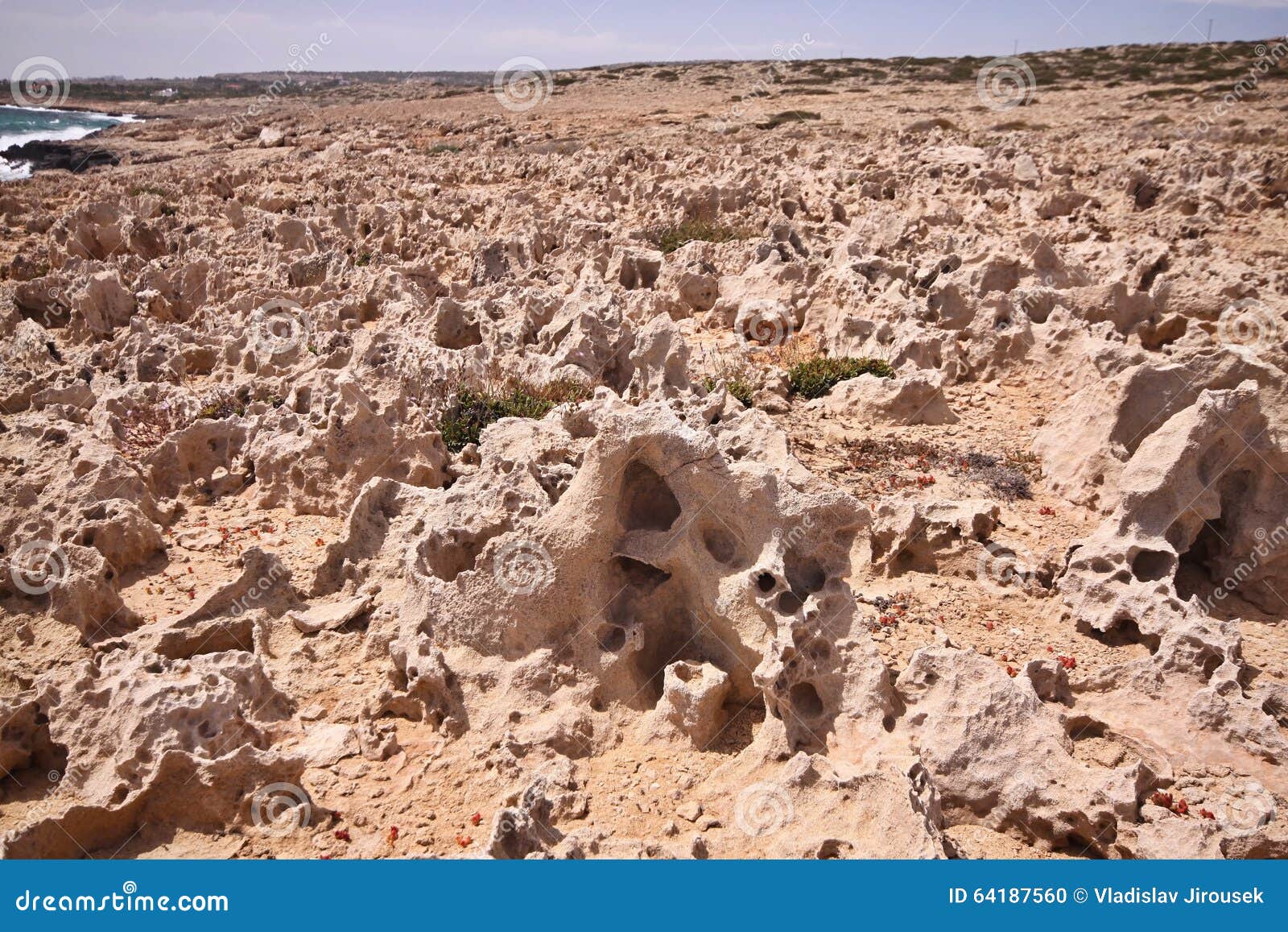 Sea and Wind-eroded Rocks, Cyprus Stock Photo - Image of rock ...