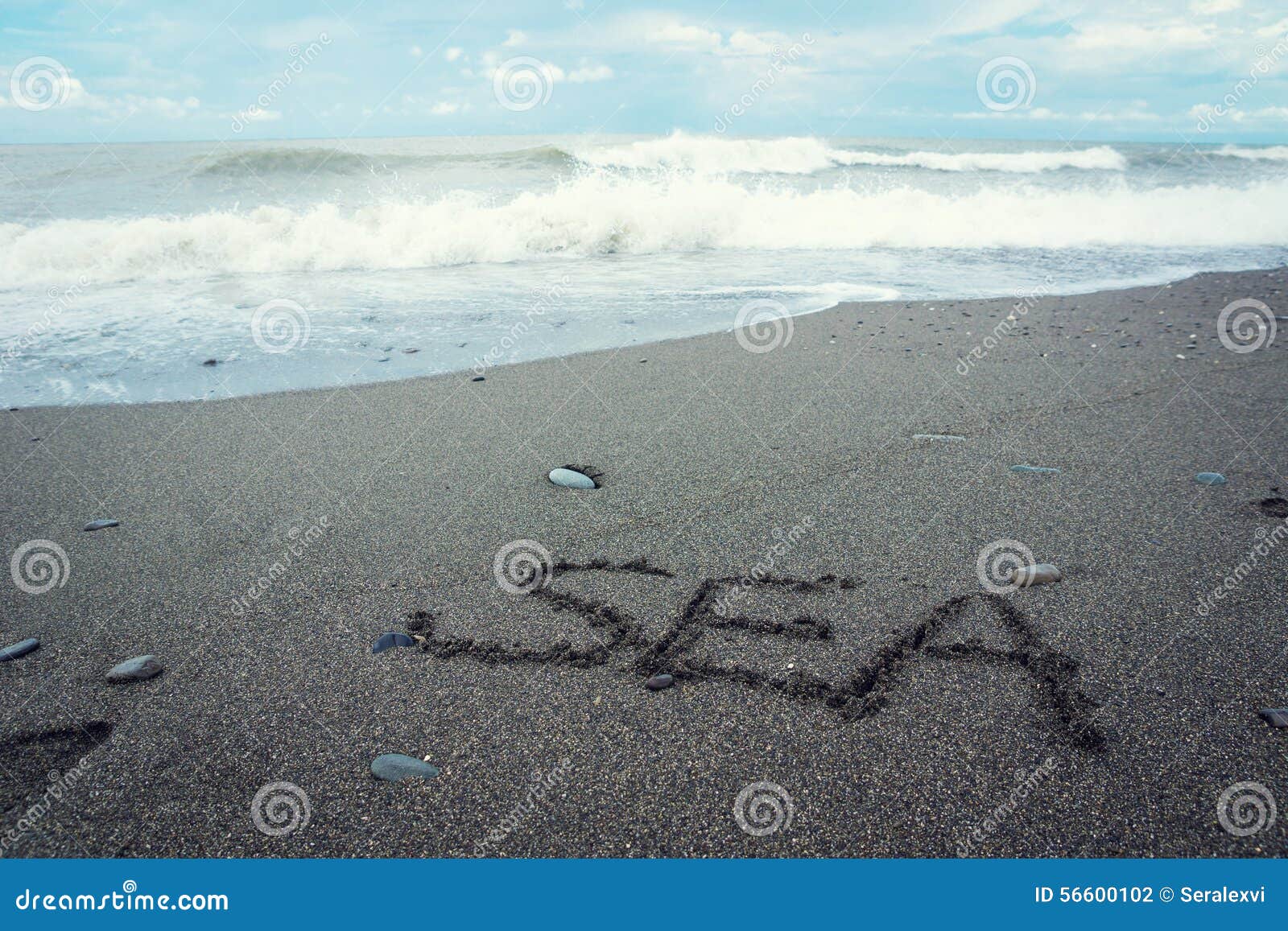 Sea word stock photo. Image of idea, relax, nature, symbol - 56600102