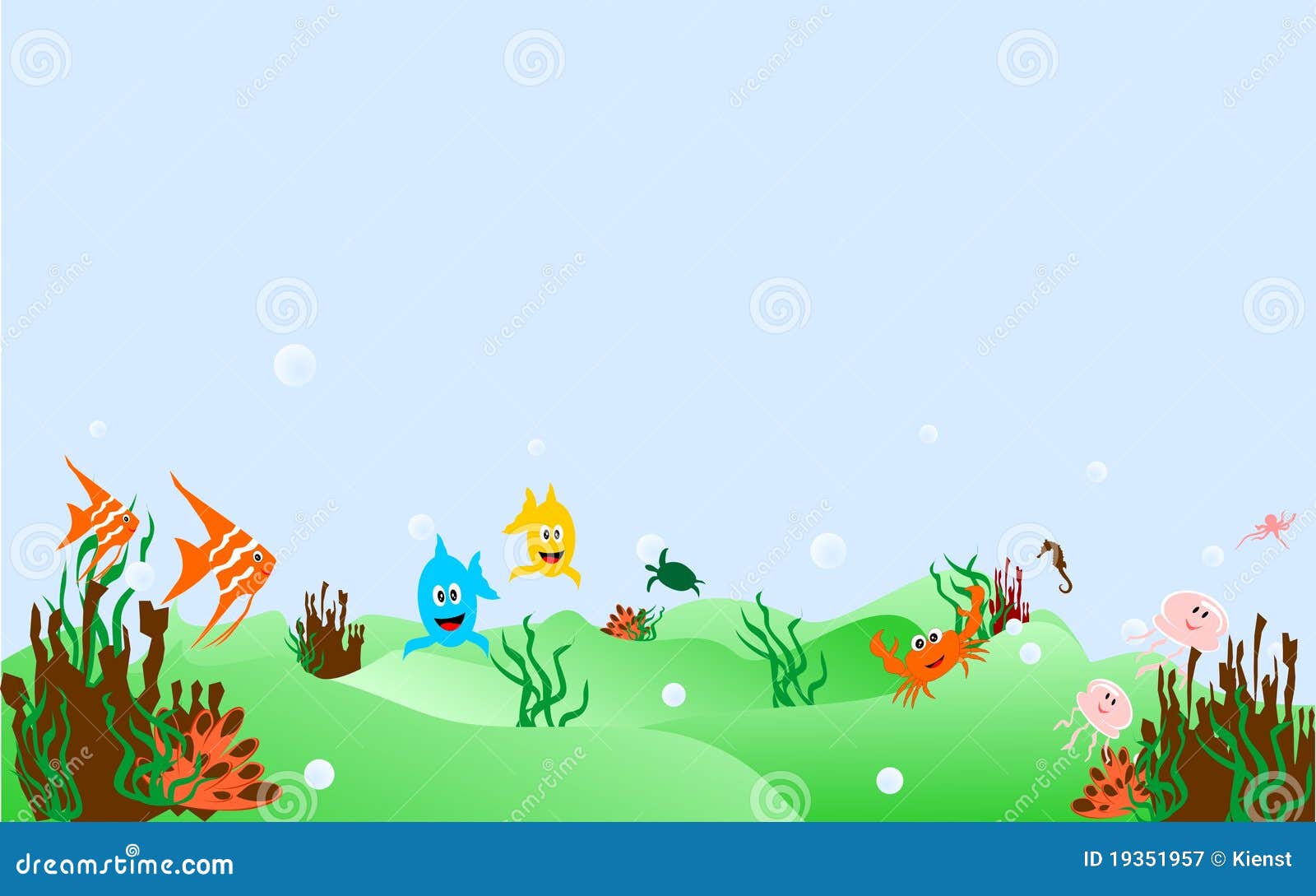 Sea World Cartoon stock vector. Illustration of marine - 19351957