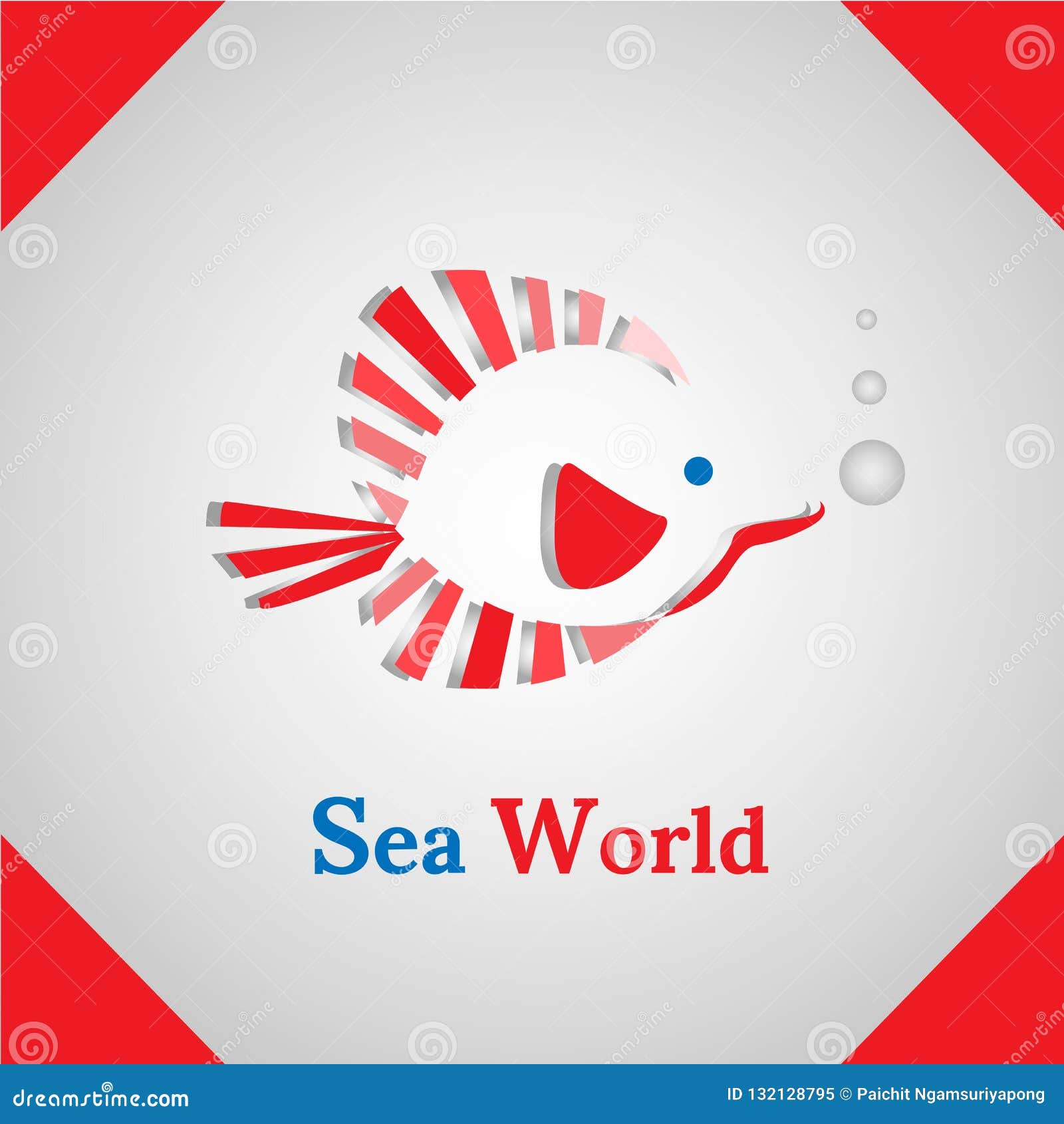 Sea World Fish icon logo stock vector. Illustration of silhouette ...