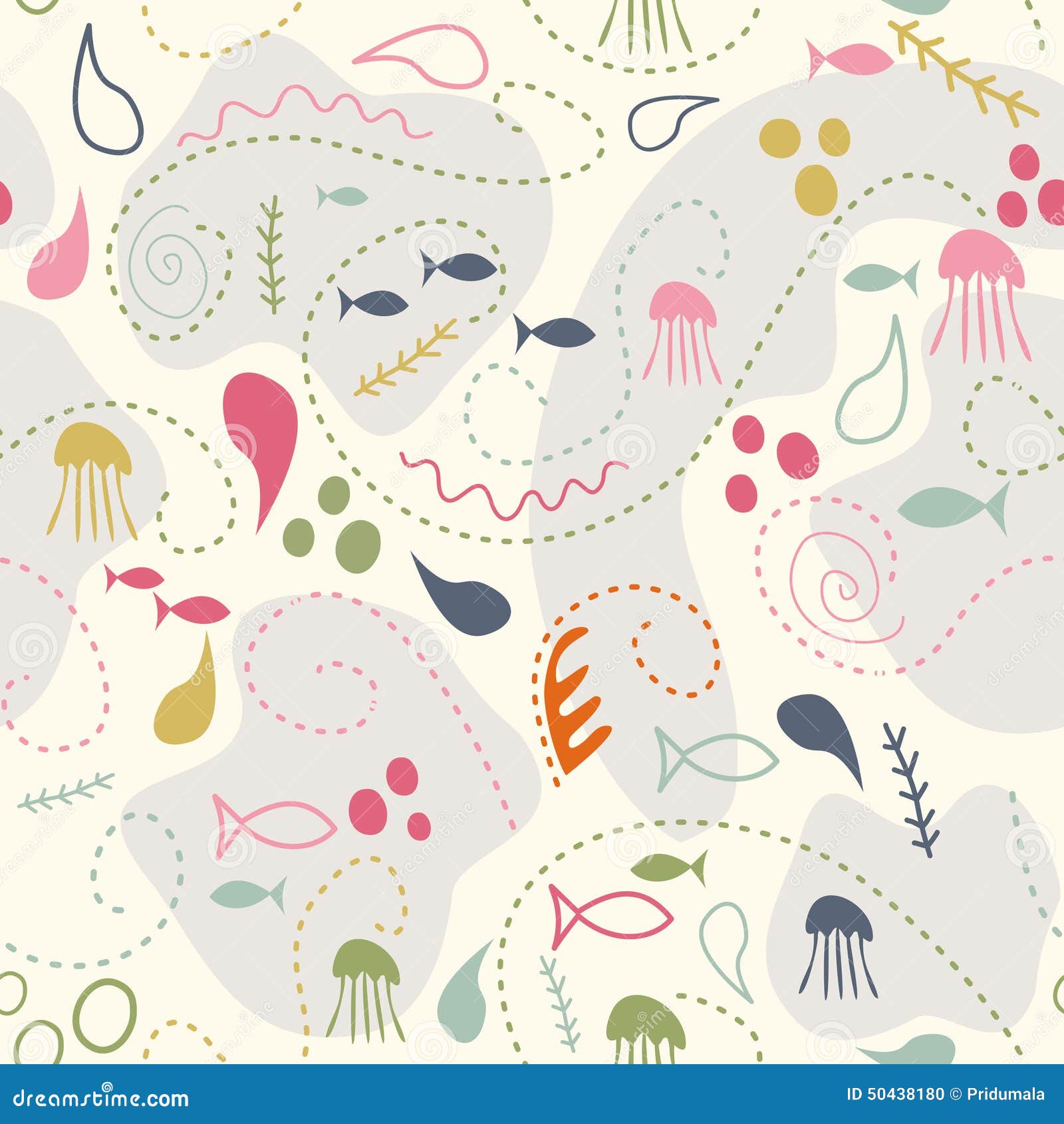 Sea world seamless pattern stock vector. Illustration of baby - 50438180