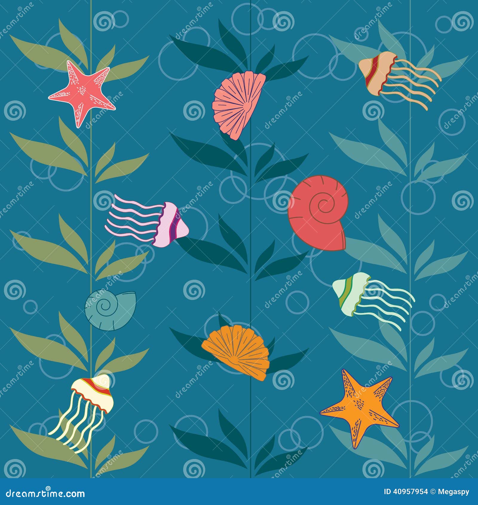 Sea world stock vector. Illustration of isolated, grunge - 40957954