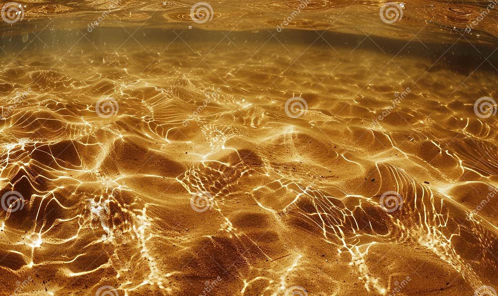 Seabed Surface Casting Caustic Reflections Stock Image - Image of ...