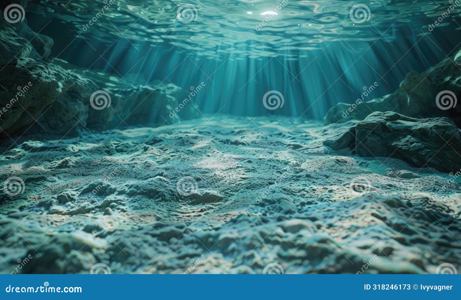 Seabed Surface with Mesmerizing Caustic Patterns Stock Image - Image of ...
