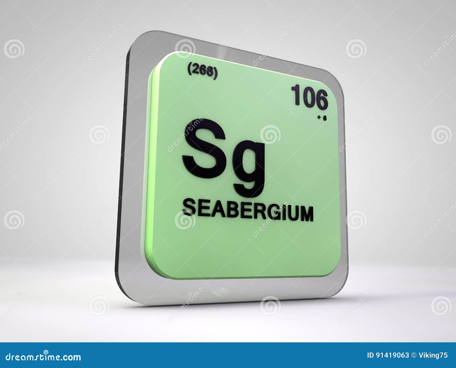 Seabergium - Sg - Chemical Element Periodic Table Stock Illustration ...