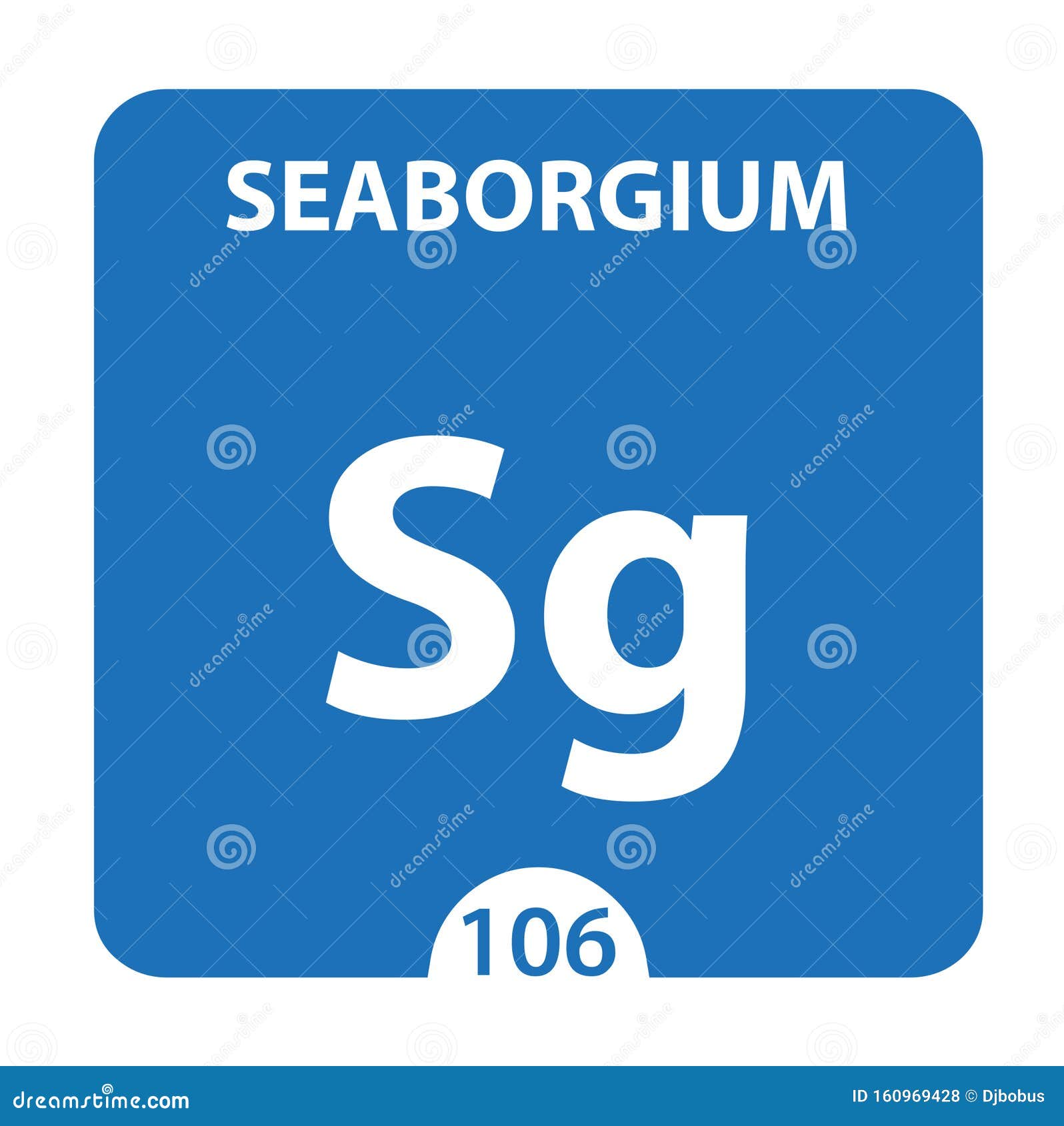 Seaborgium Chemical 106 Element of Periodic Table. Molecule and ...