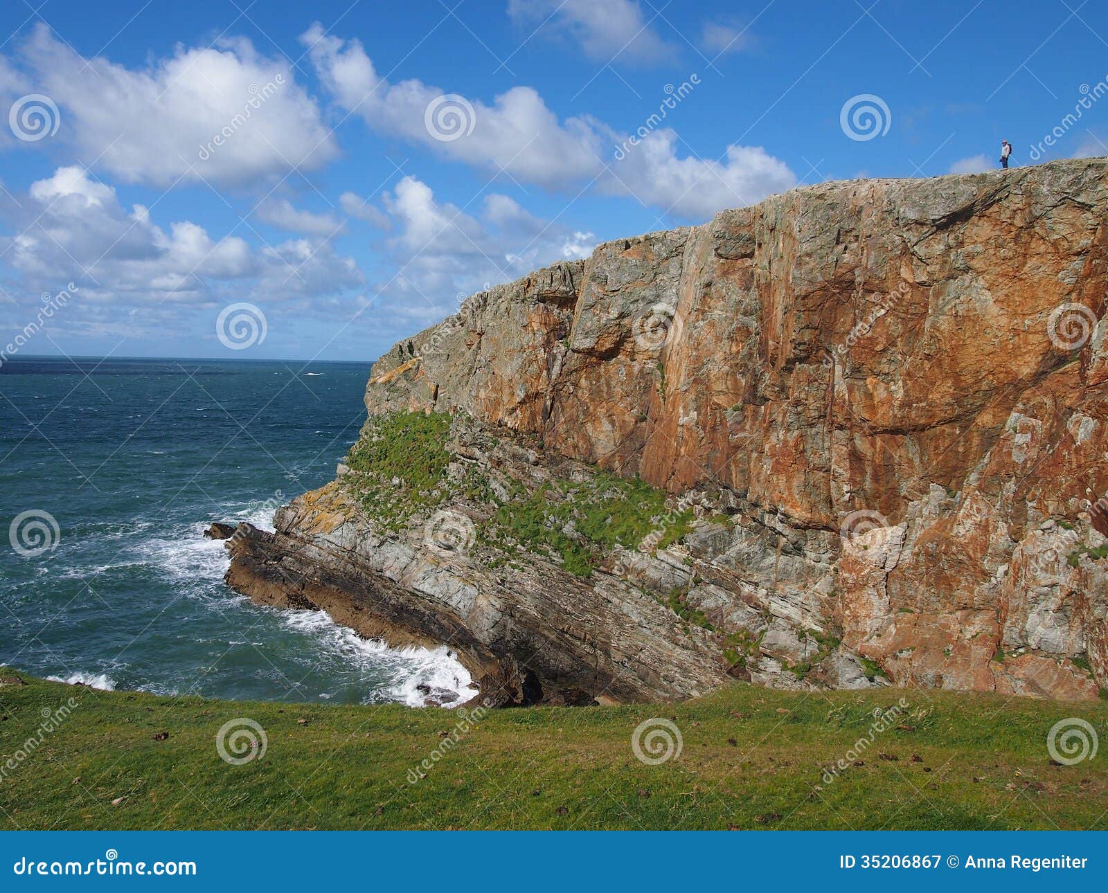 Seacliffs on Anglesey, Wales Stock Image - Image of steep, wales: 35206867