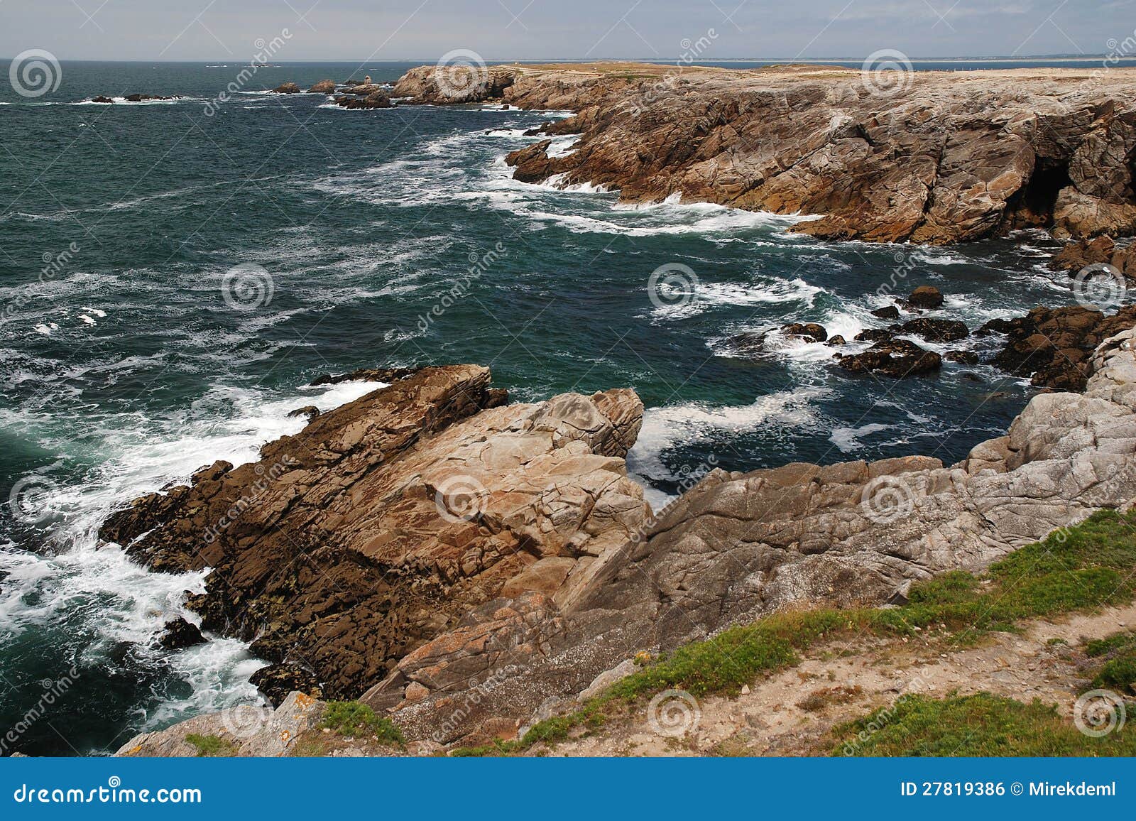 Seacoast on the Peninsula Quiberon Stock Photo - Image of europe ...