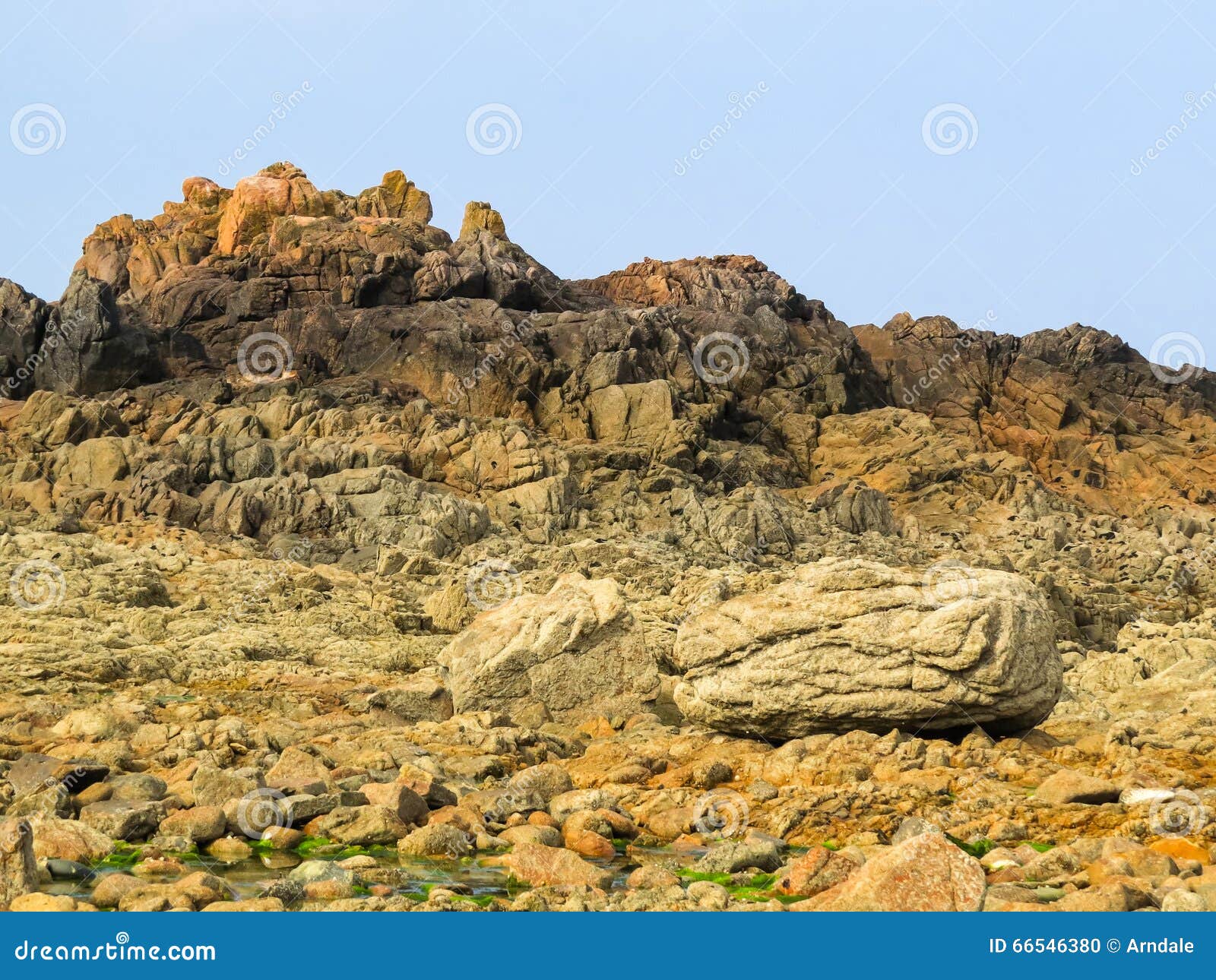 Seacoast and View of the Gulf Stock Photo - Image of blue, rock: 66546380