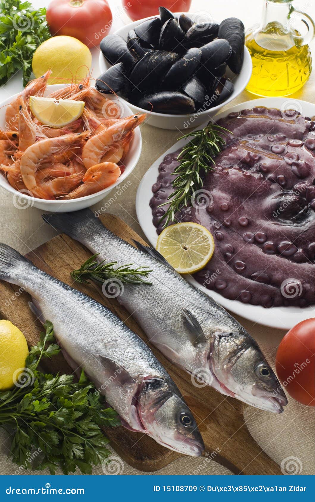 Seafood stock image. Image of preparation, fish, shrimp - 15108709
