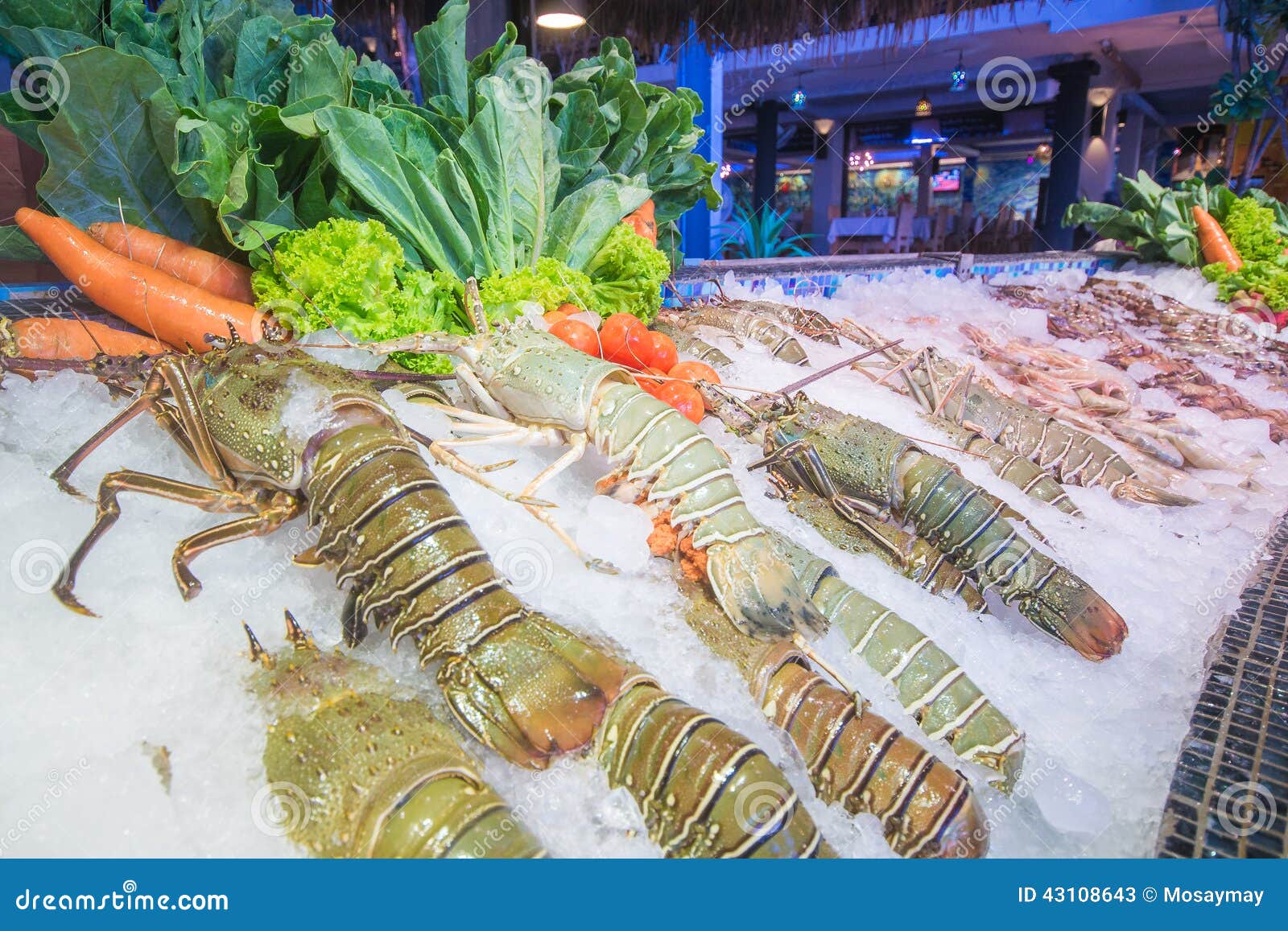 Seafood Bar on Front of Restaurant Stock Image - Image of cook, fresh ...