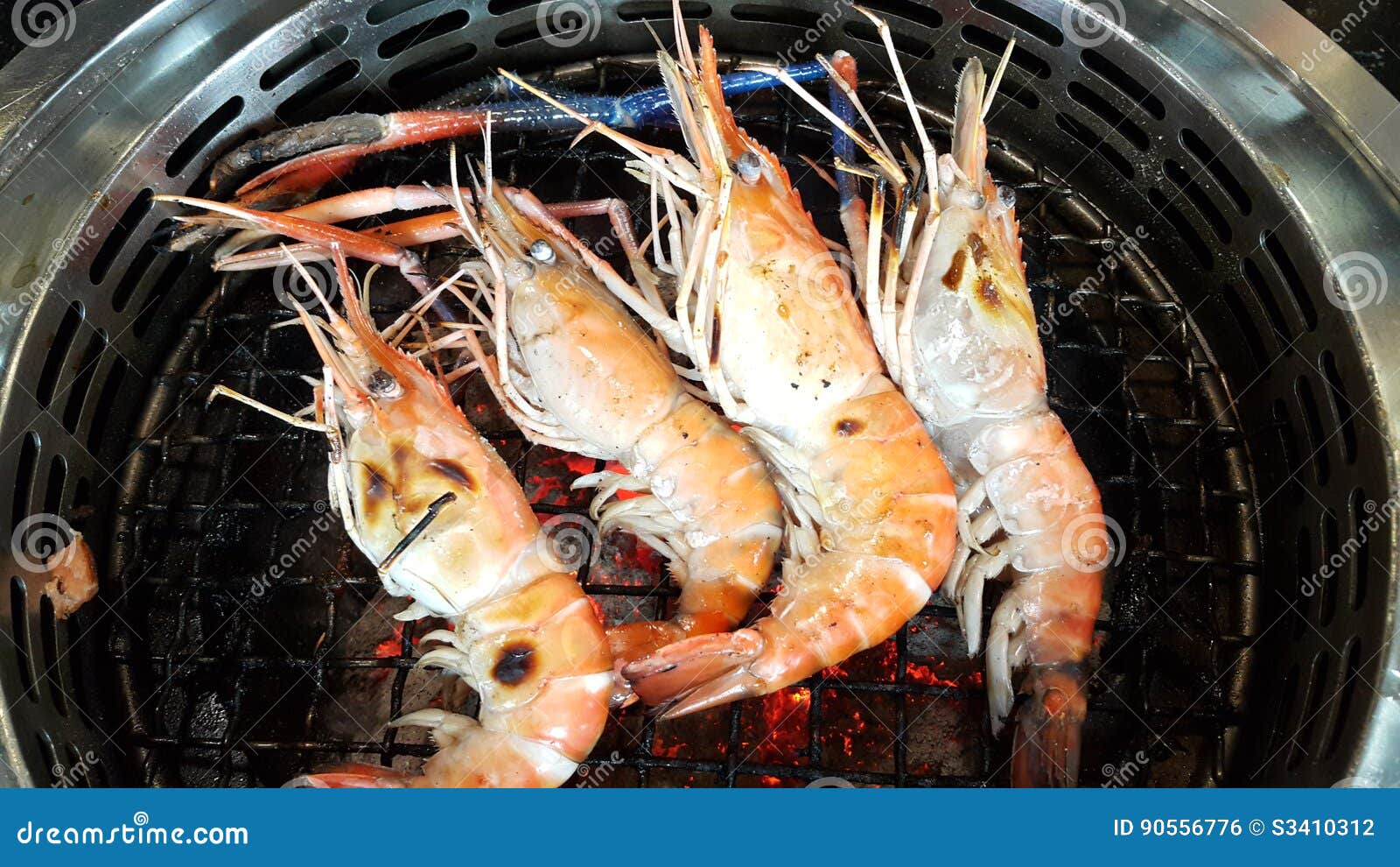 Seafood barbecue. stock photo. Image of shell, charcoal - 90556776
